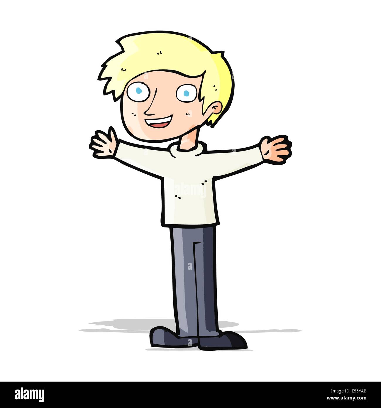 cartoon enthusiastic man Stock Vector Image & Art - Alamy