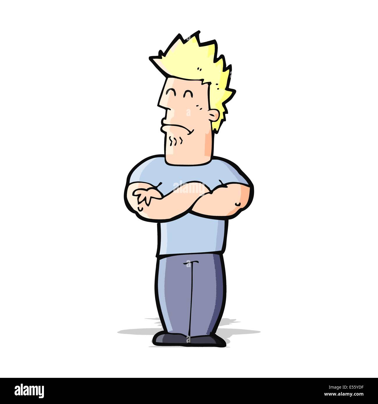 cartoon sulking man Stock Vector Image & Art - Alamy