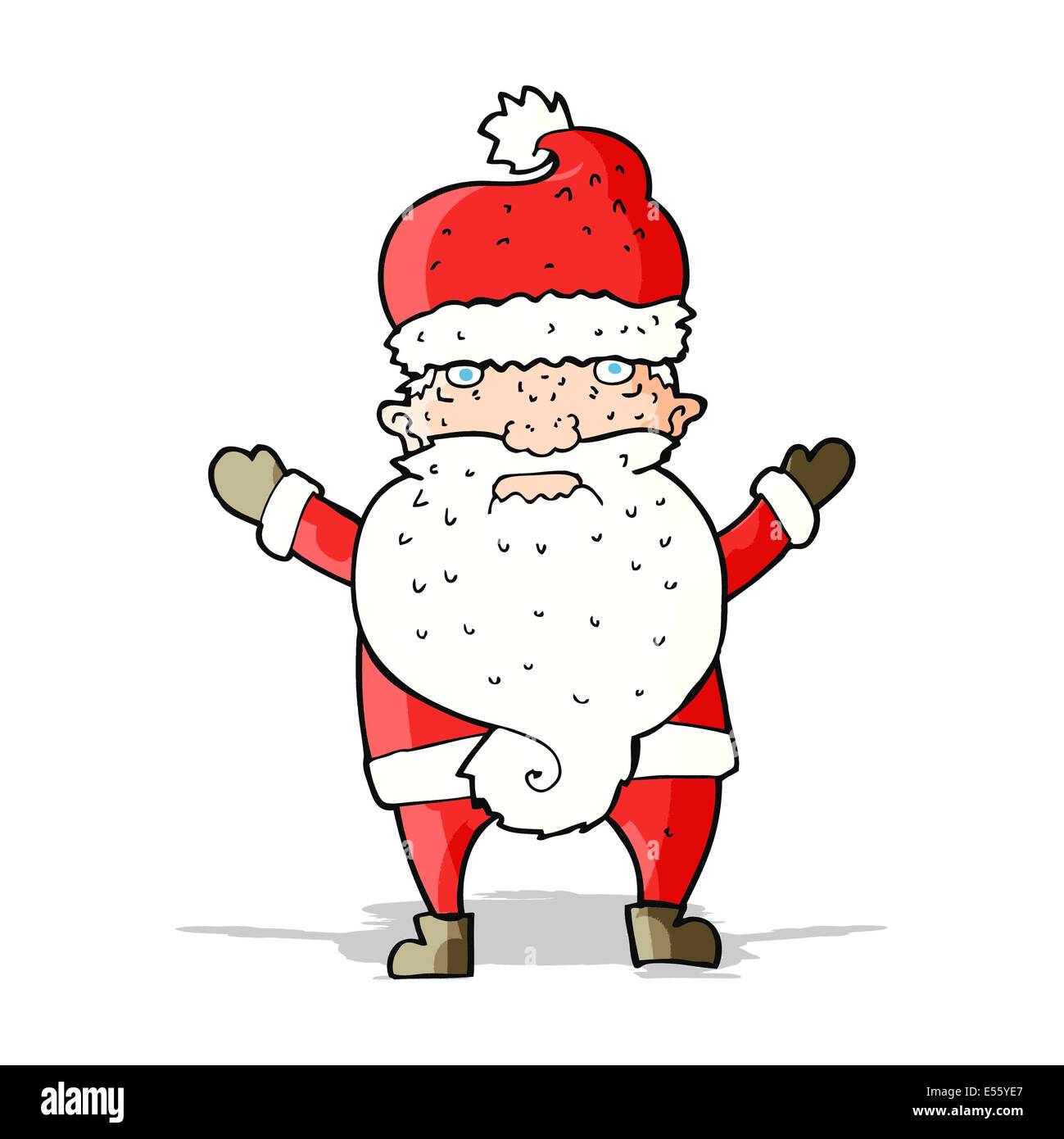 cartoon grumpy santa Stock Vector Image & Art - Alamy