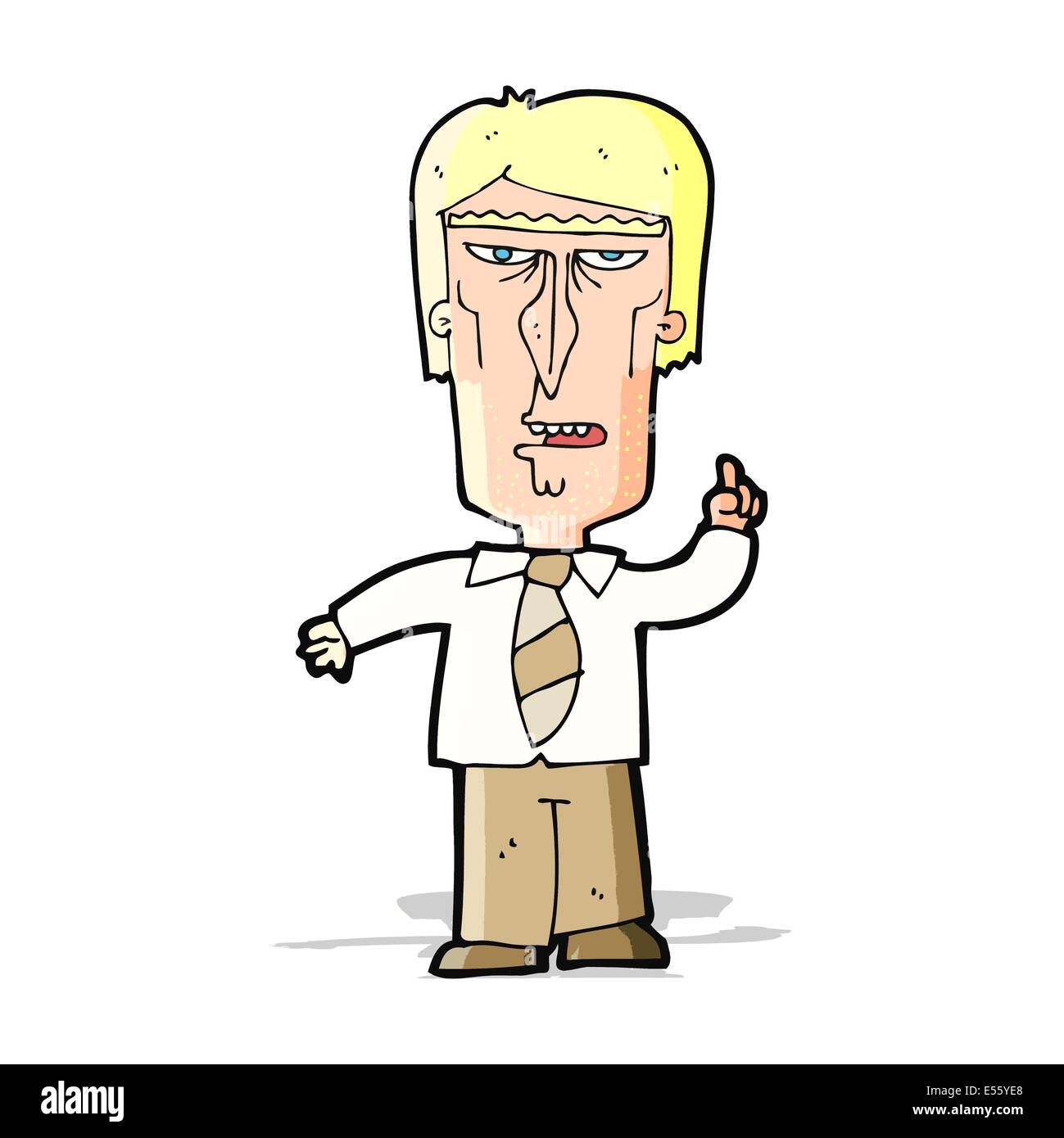 cartoon grumpy boss Stock Vector Image & Art - Alamy