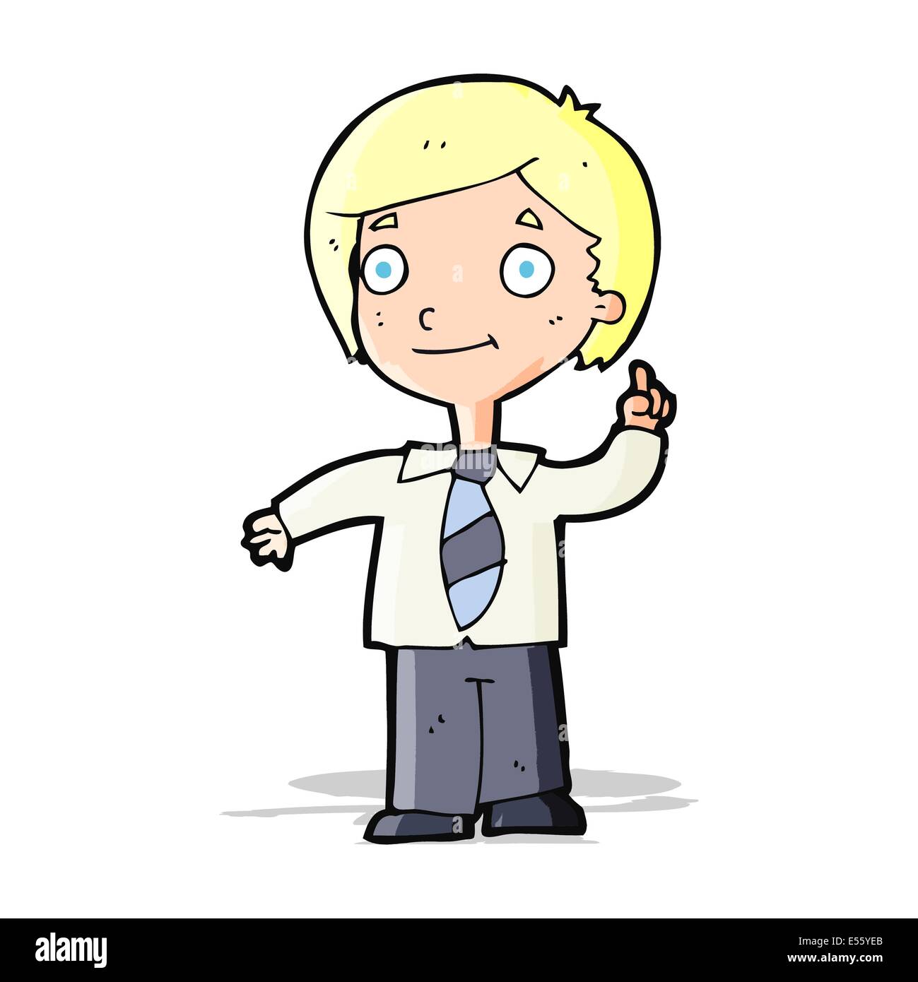 cartoon school boy answering question Stock Vector Image & Art - Alamy