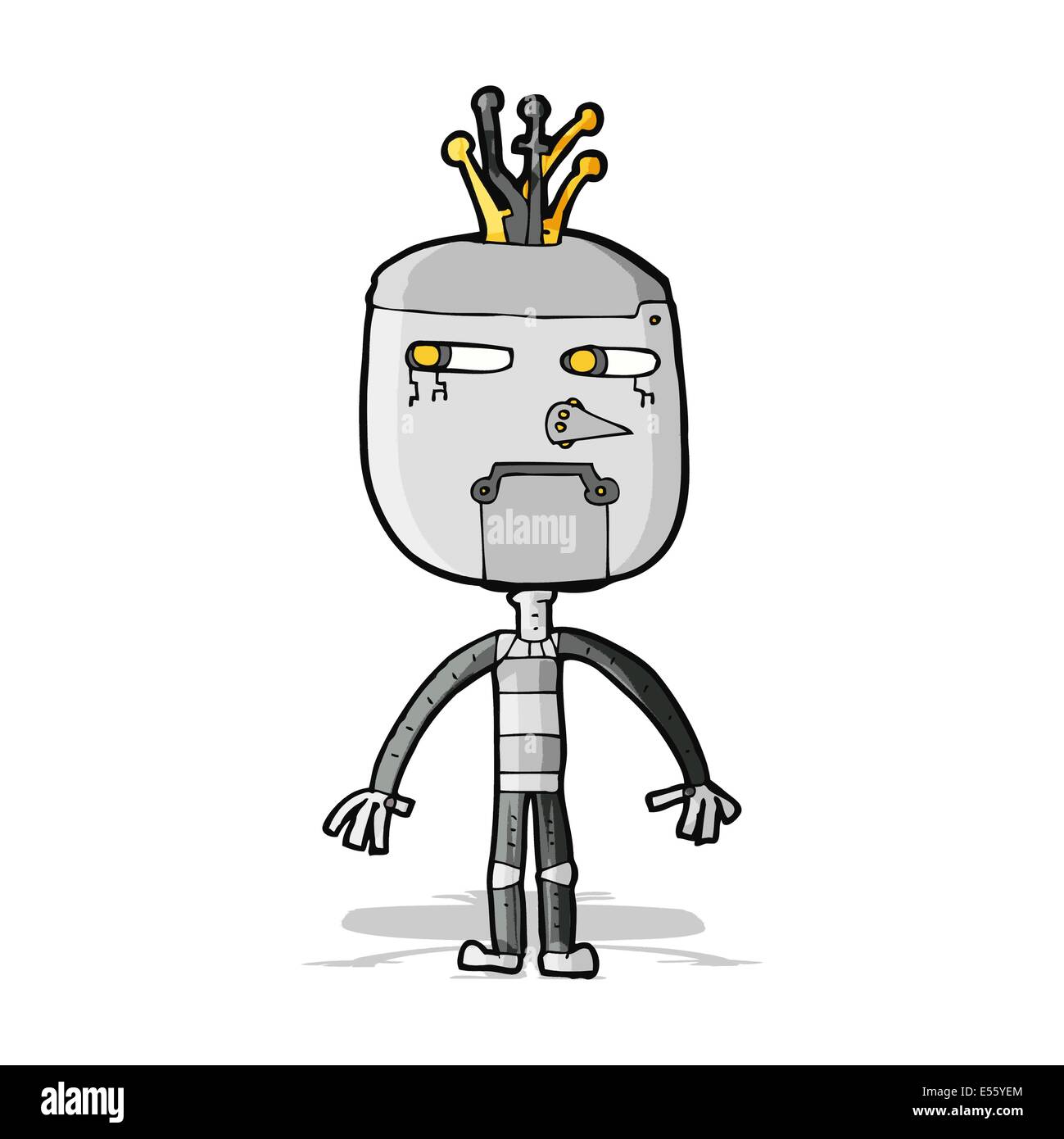 funny cartoon robot Stock Vector Image & Art - Alamy