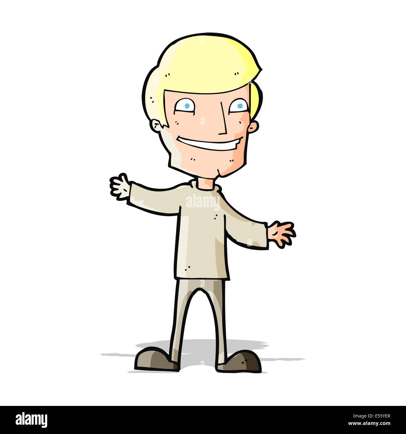 cartoon grinning man Stock Vector Image & Art - Alamy