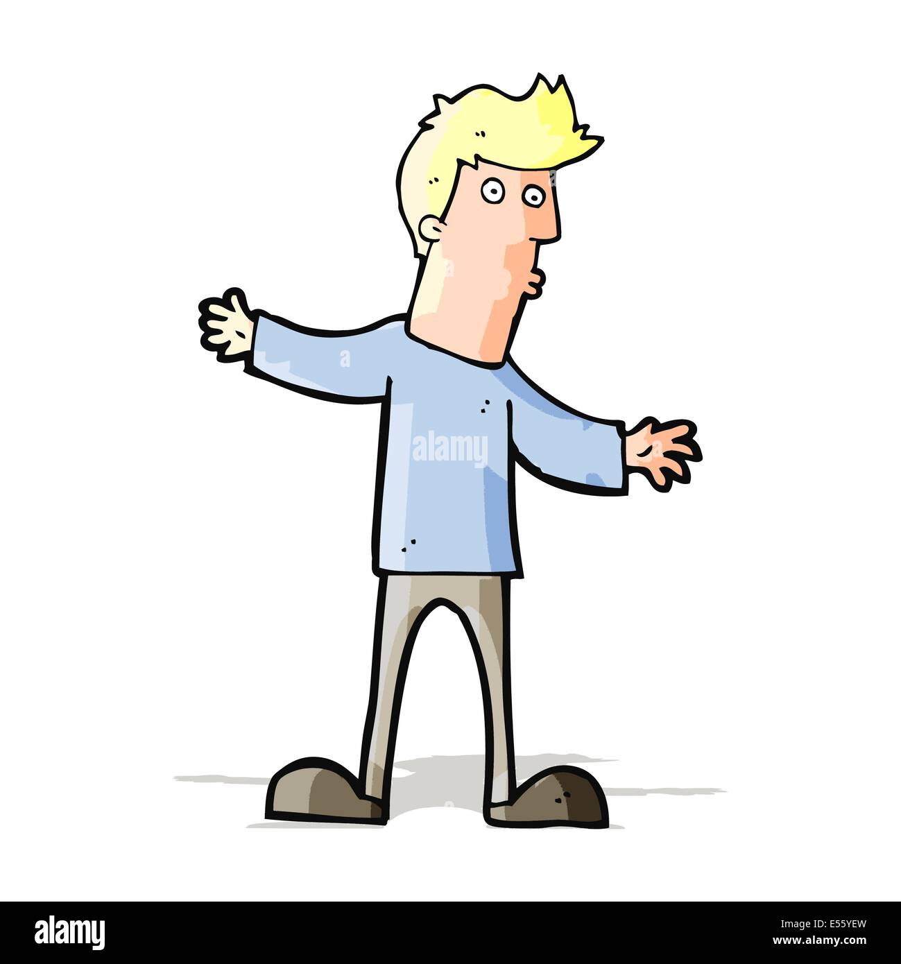 cartoon curious man Stock Vector Image & Art - Alamy