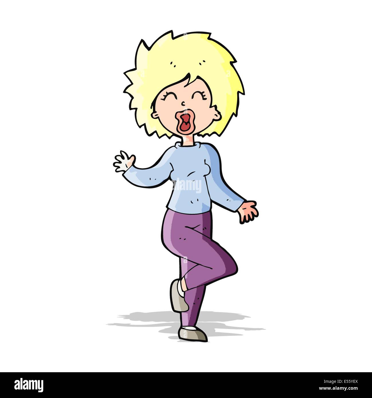 cartoon woman dancing Stock Vector Image & Art - Alamy