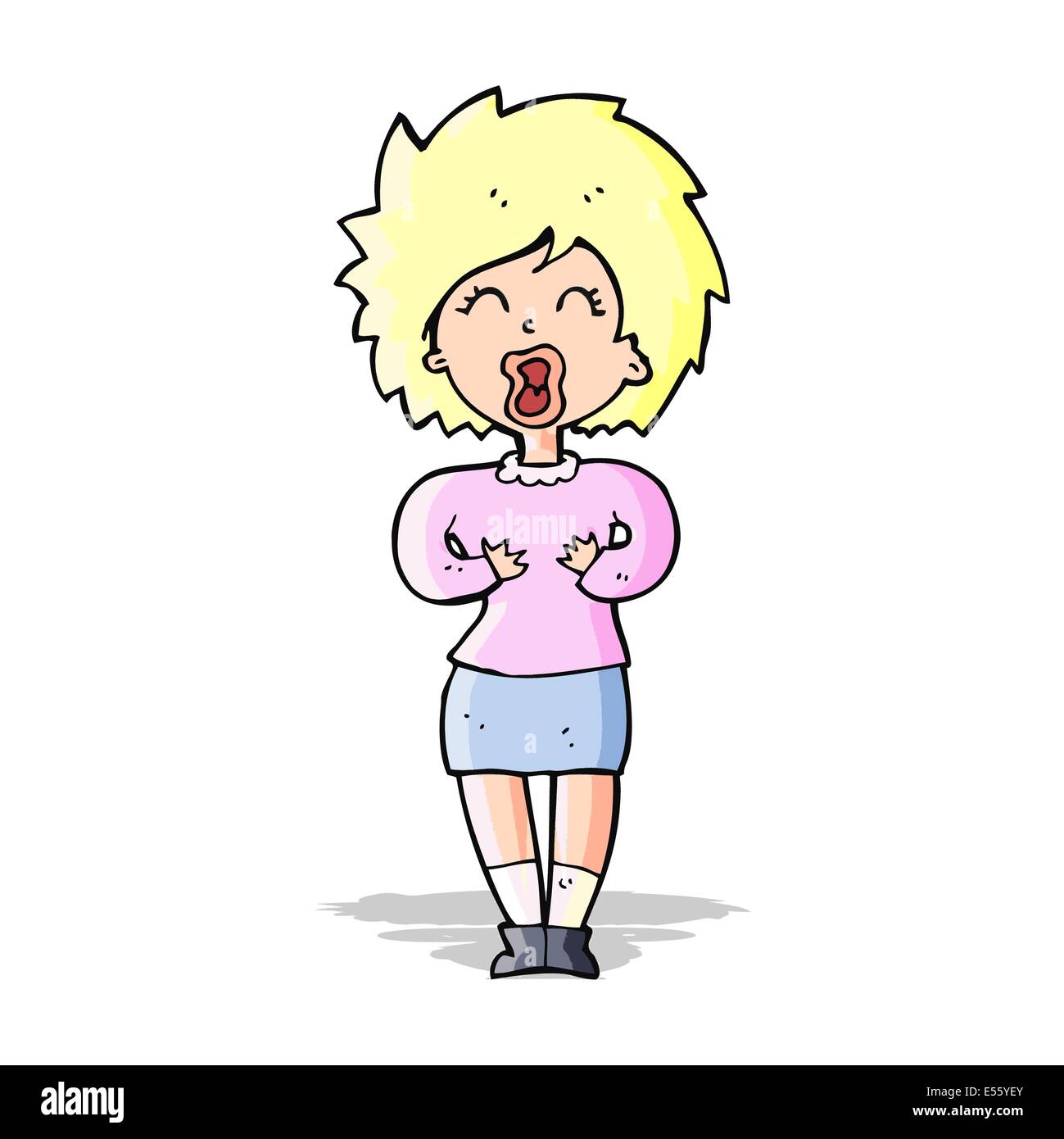 cartoon screaming woman Stock Vector Image & Art - Alamy