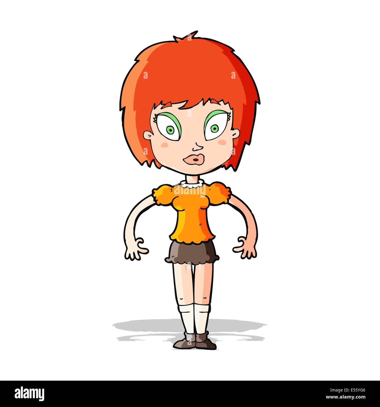 cartoon pretty girl Stock Vector Image & Art - Alamy
