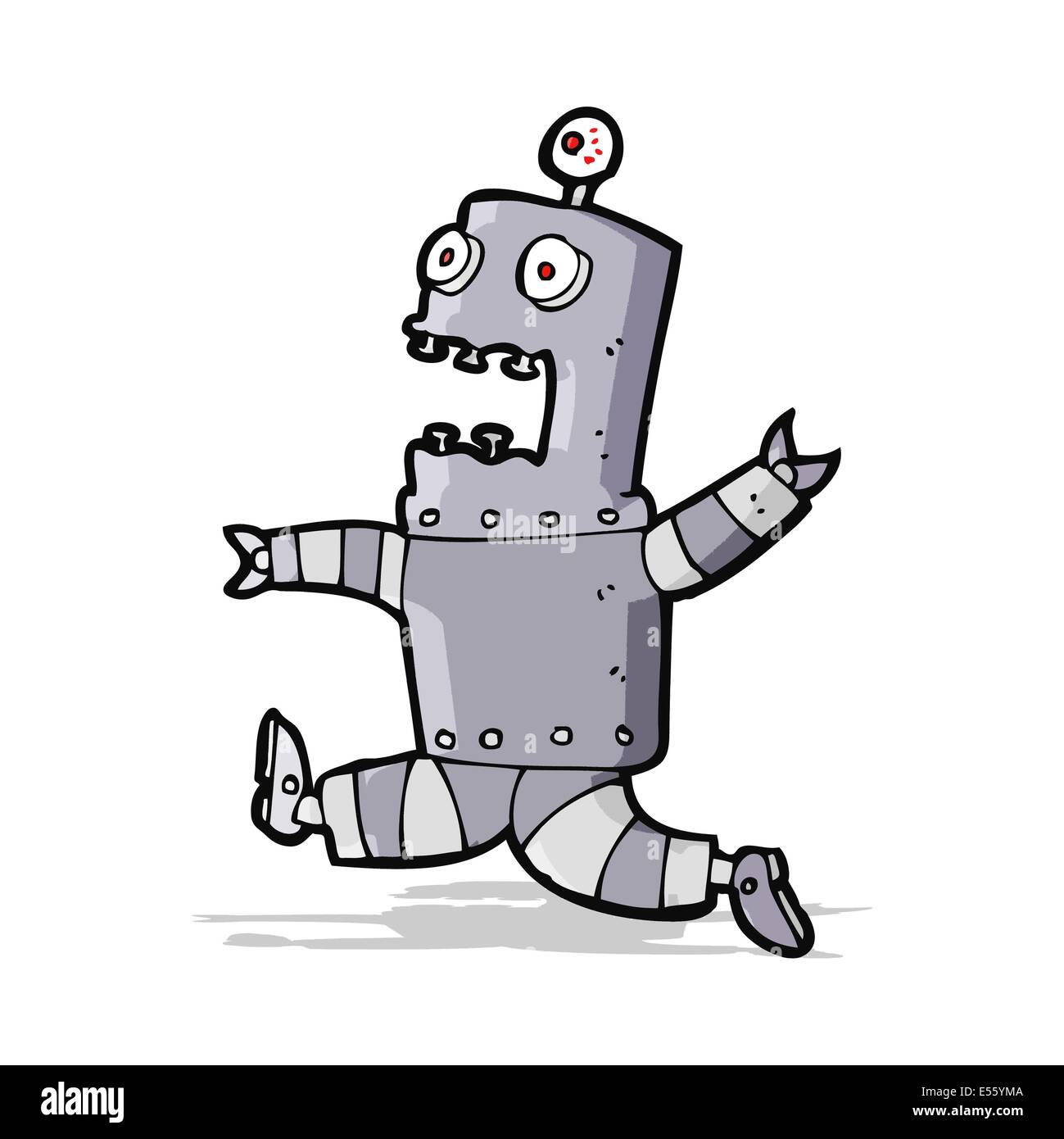 cartoon terrified robot Stock Vector Image & Art - Alamy