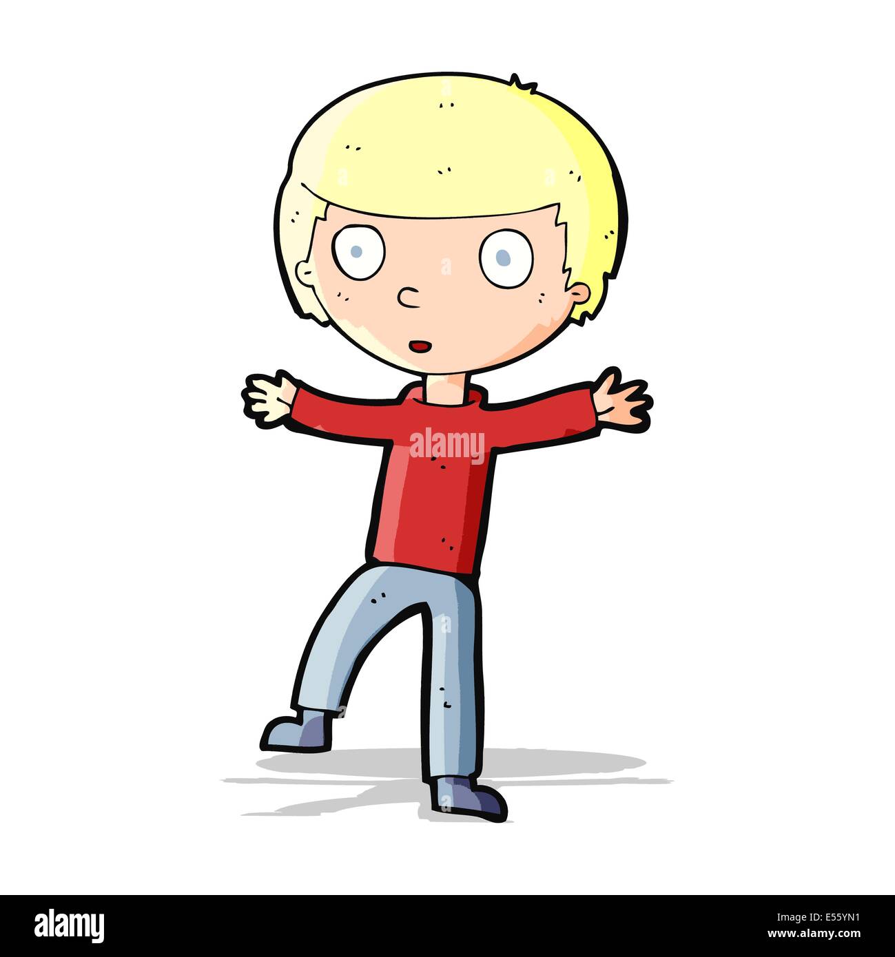 cartoon startled boy Stock Vector Image & Art - Alamy