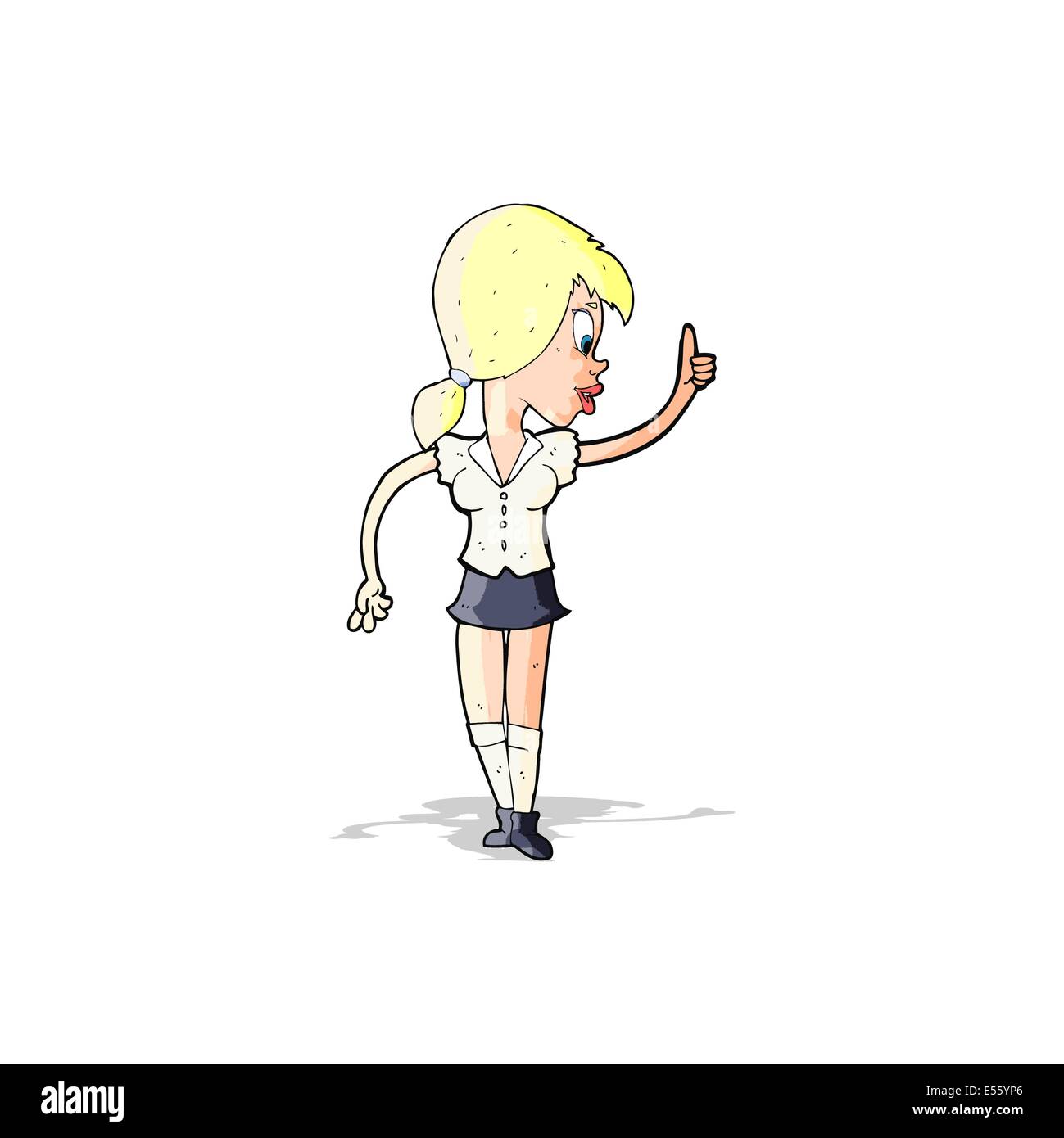 cartoon girl with idea Stock Vector Image & Art - Alamy