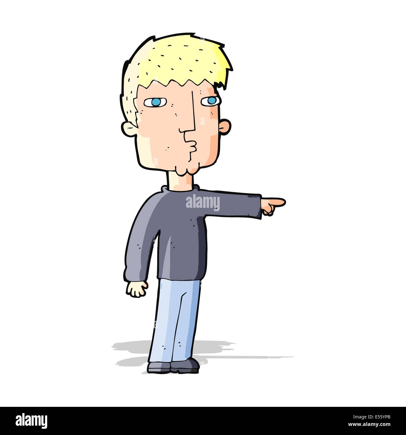 cartoon pointing man Stock Vector Image & Art - Alamy