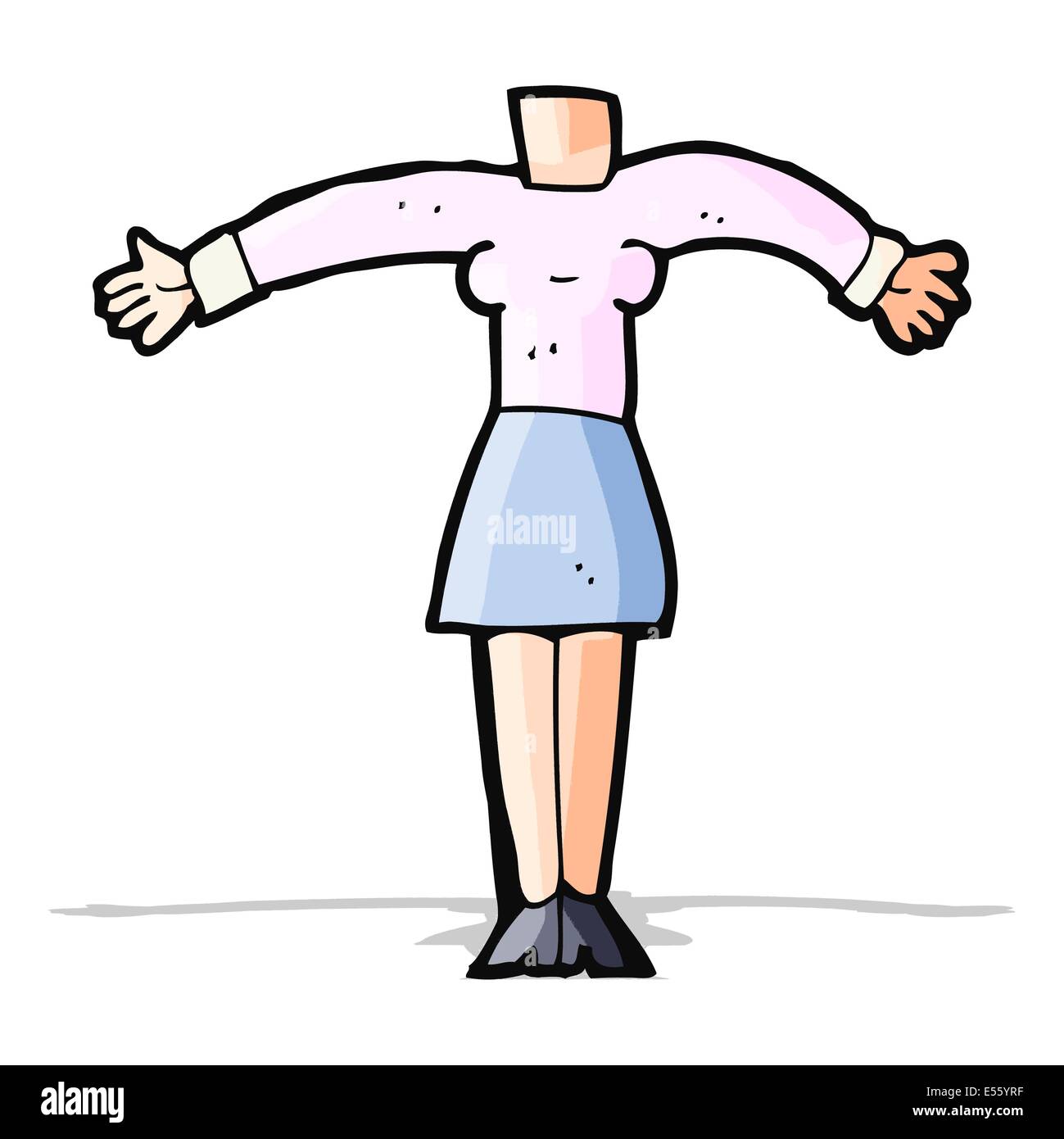 cartoon female body (add photos or mix and match cartoons Stock Vector ...