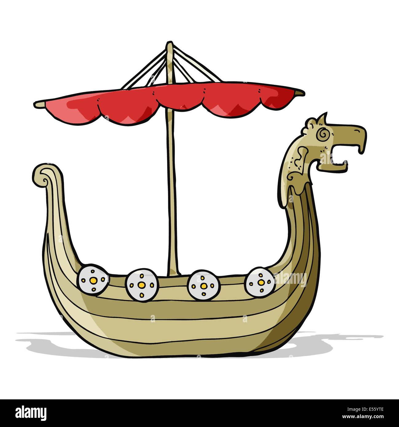 cartoon viking ship Stock Vector Image & Art - Alamy
