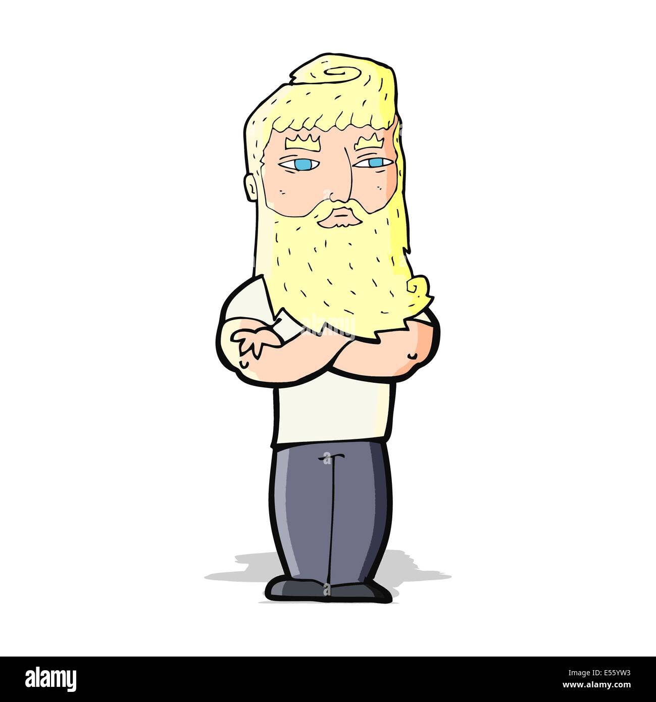 cartoon serious man with beard Stock Vector Image & Art - Alamy