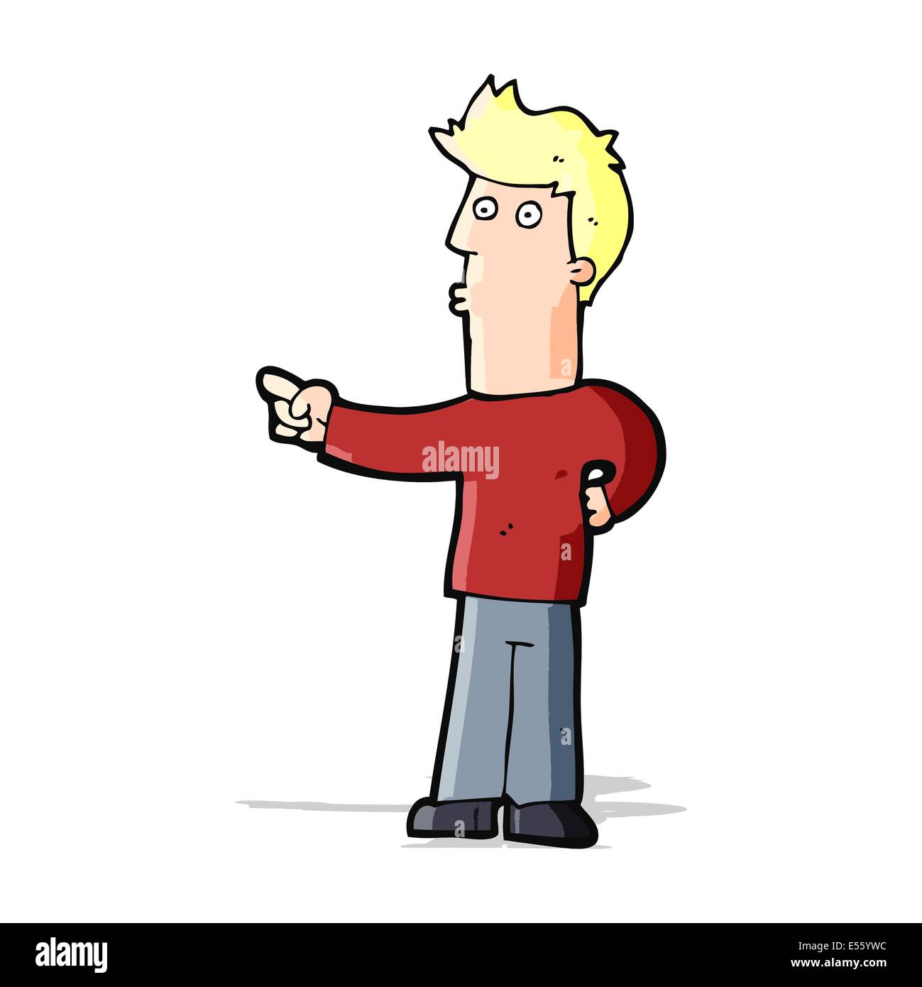 cartoon man pointing Stock Vector Image & Art - Alamy