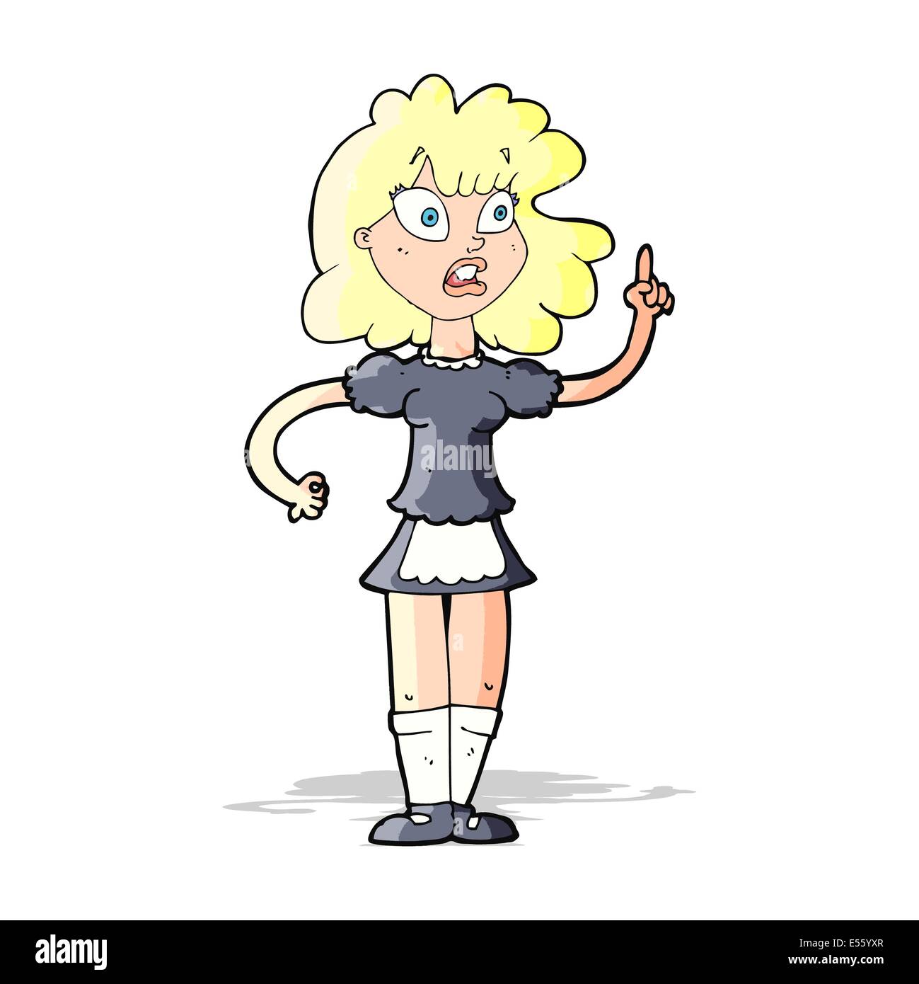 cartoon worried maid Stock Vector Image & Art - Alamy