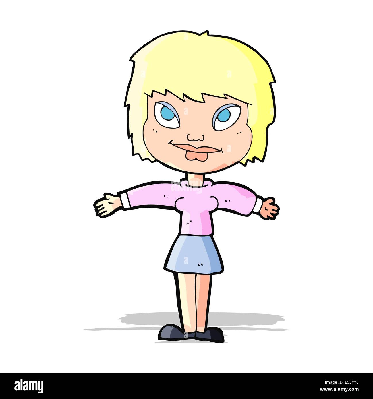 cartoon woman with open arms Stock Vector Image & Art - Alamy