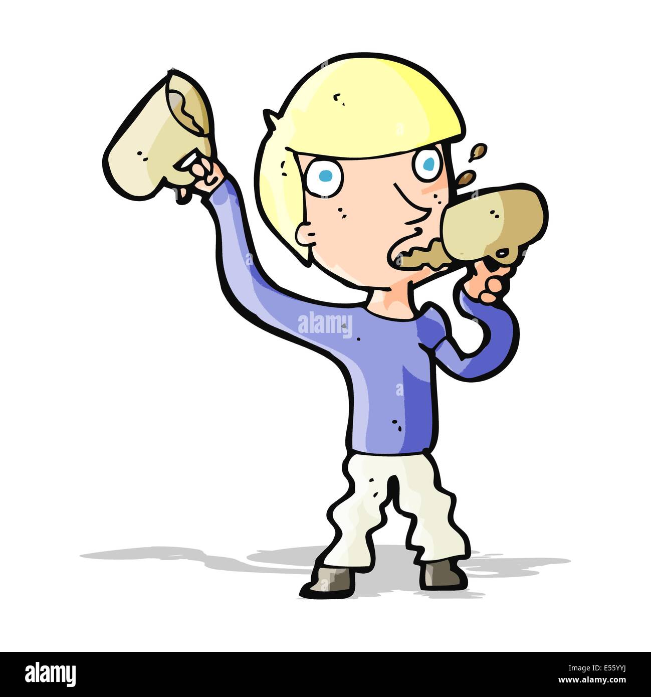 cartoon man drinking beer Stock Vector Image & Art - Alamy