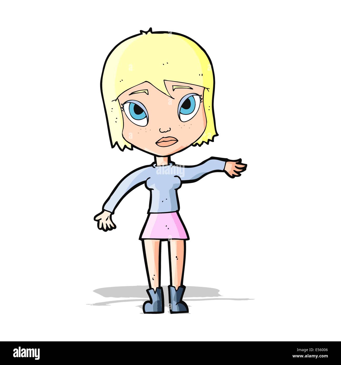 cartoon woman waving hand Stock Vector Image & Art - Alamy