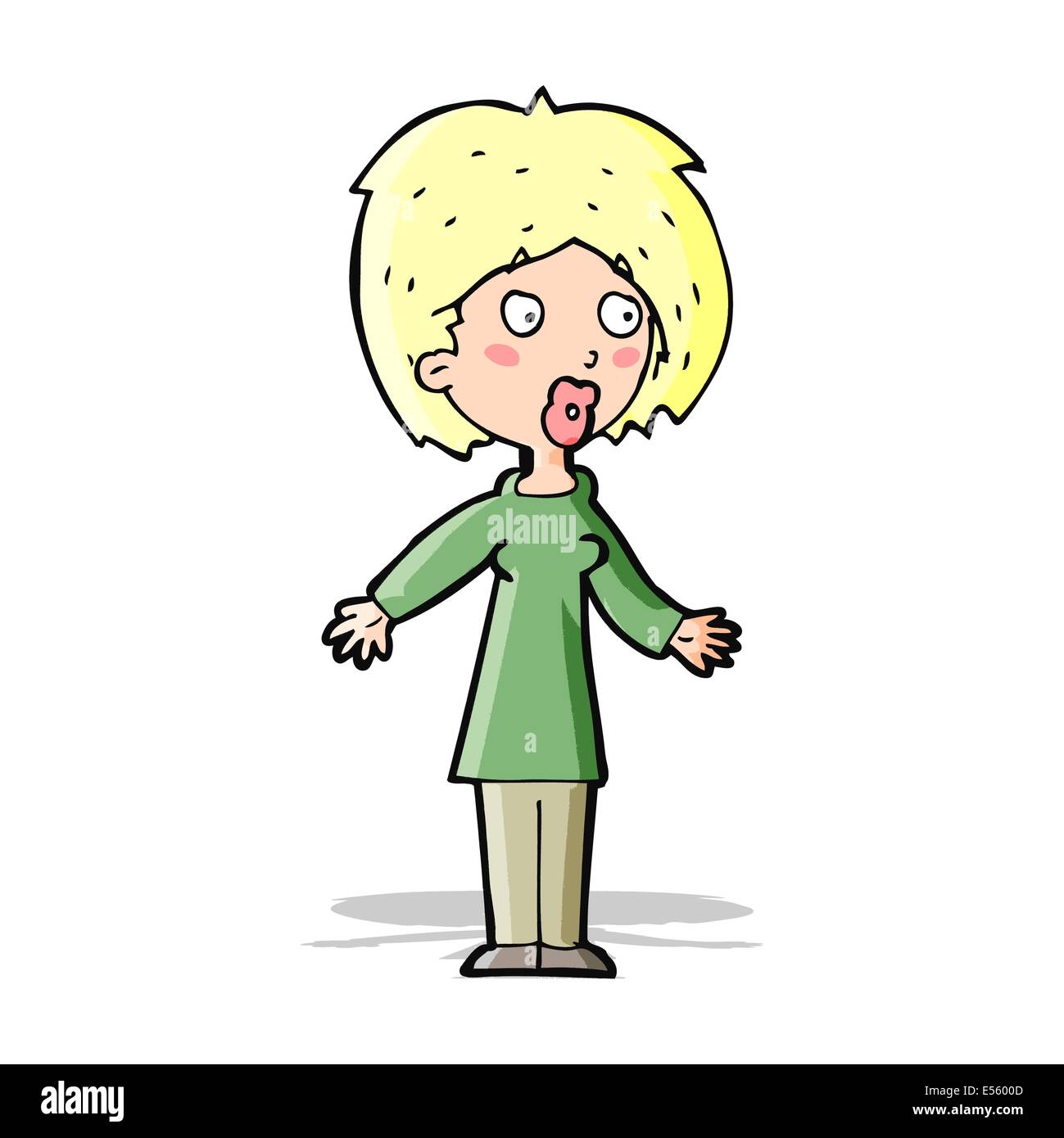 cartoon surprised woman Stock Vector Image & Art - Alamy