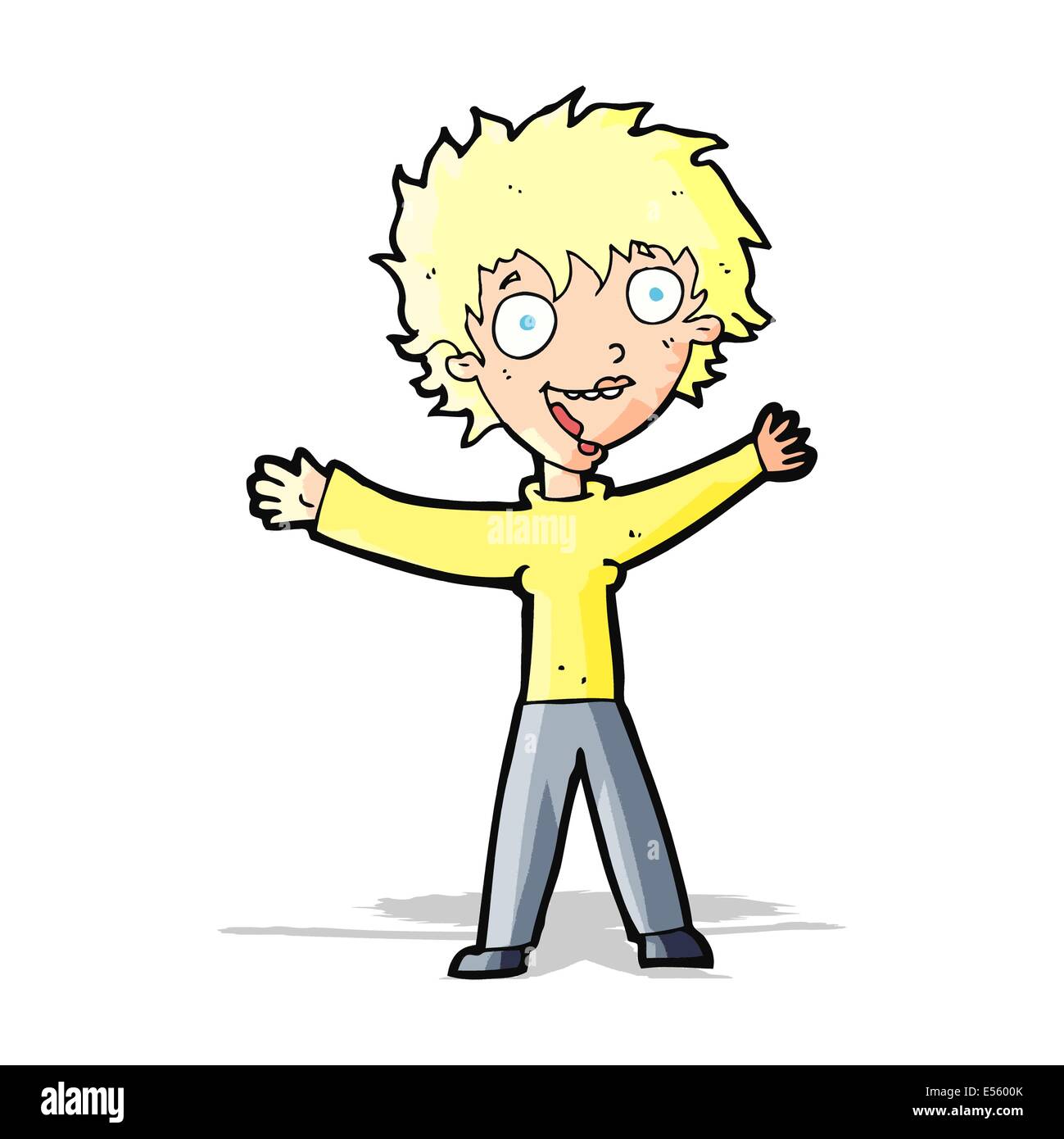 cartoon excited woman Stock Vector Image & Art - Alamy