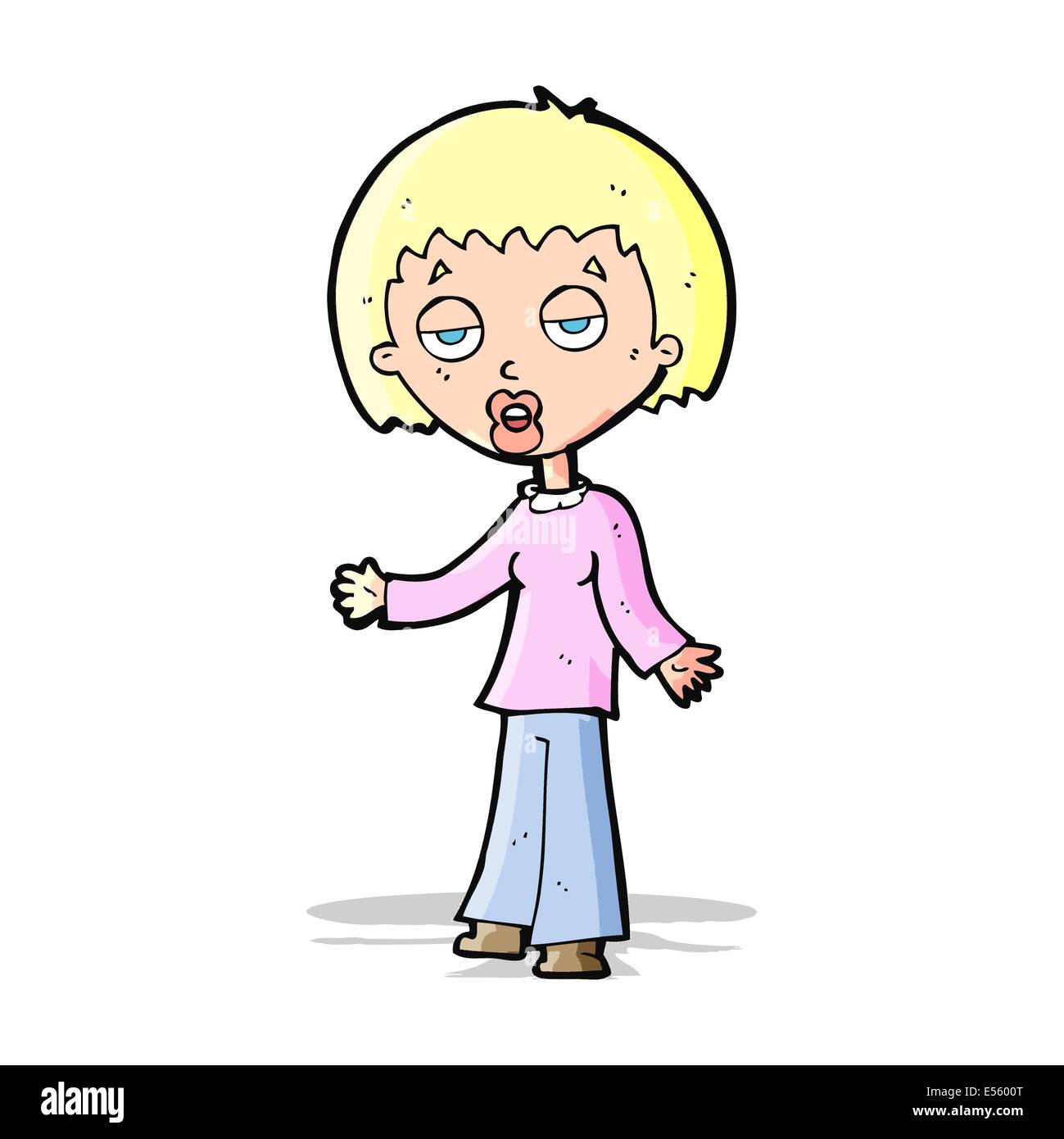 cartoon tired woman Stock Vector Image & Art - Alamy