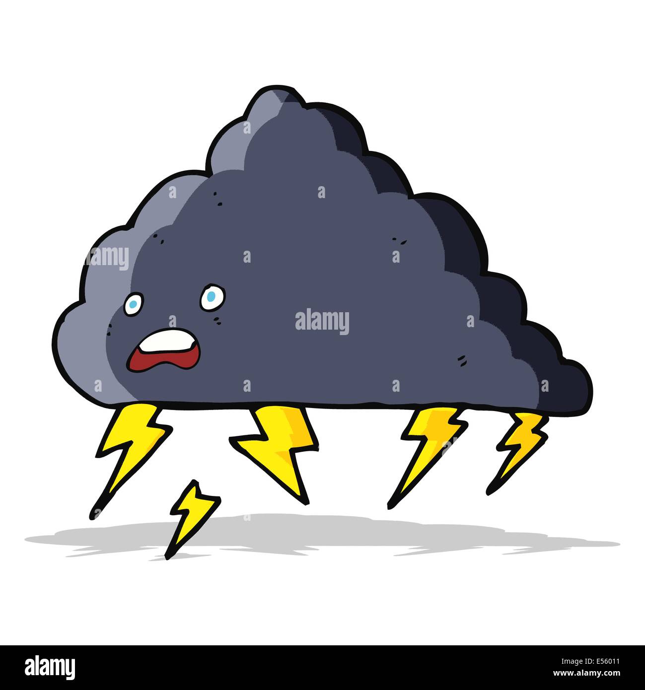 Thundercloud cartoon character Stock Vector Images - Alamy