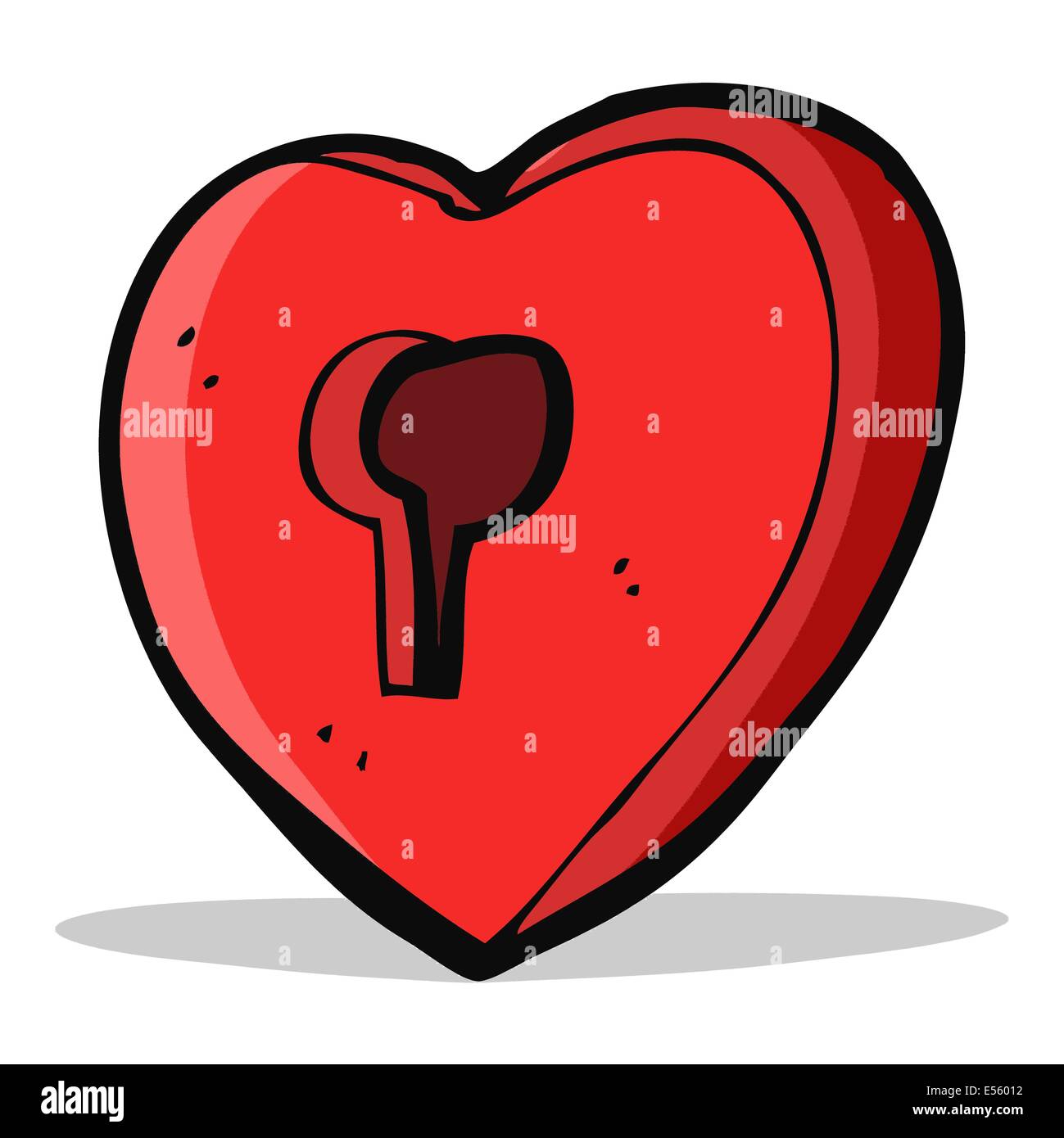 cartoon heart with keyhole Stock Vector Image & Art - Alamy