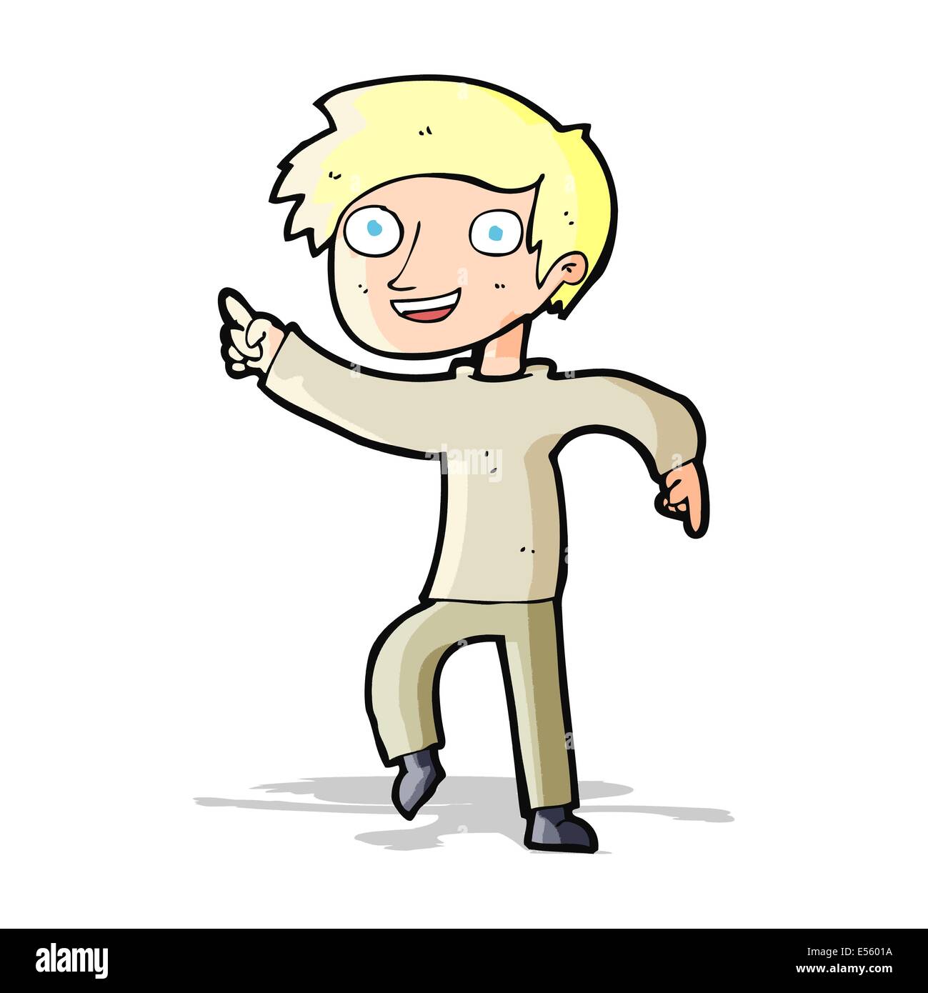 cartoon happy boy pointing Stock Vector Image & Art - Alamy