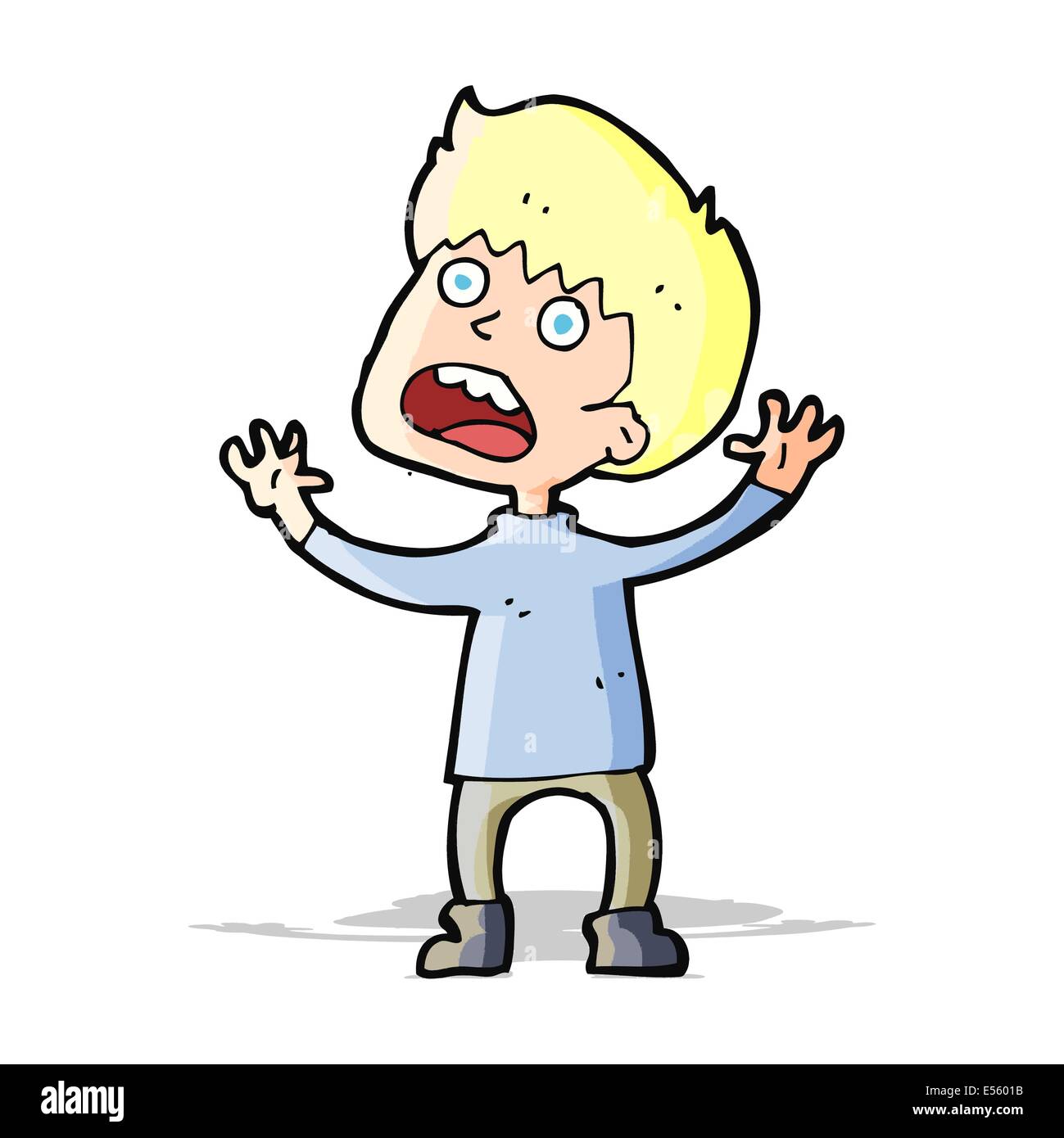 cartoon stressed boy Stock Vector Image & Art - Alamy
