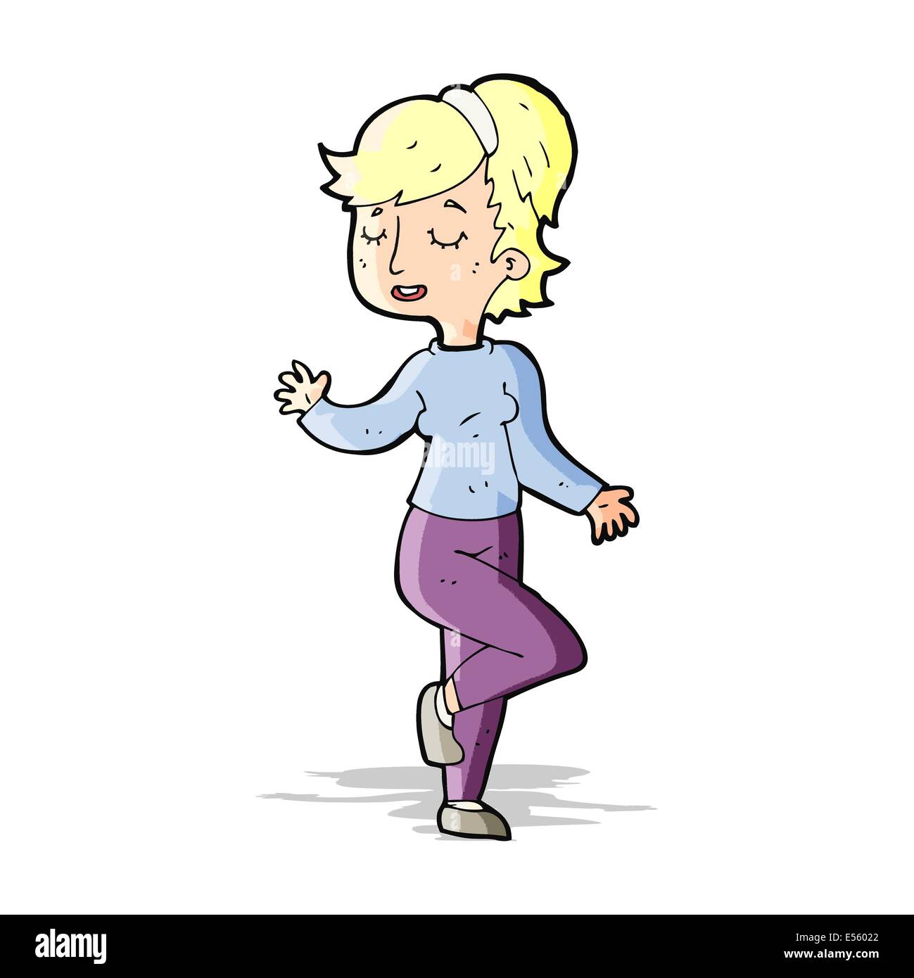 cartoon dancing woman Stock Vector Image & Art - Alamy