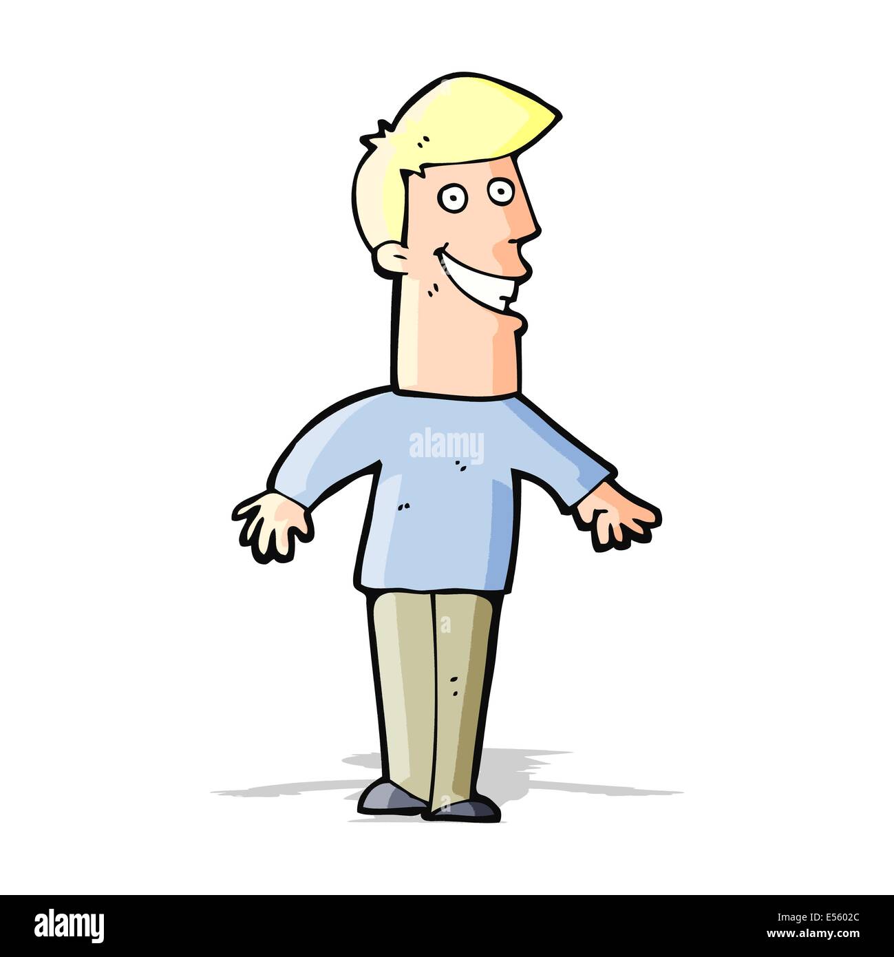 cartoon grinning man Stock Vector Image & Art - Alamy