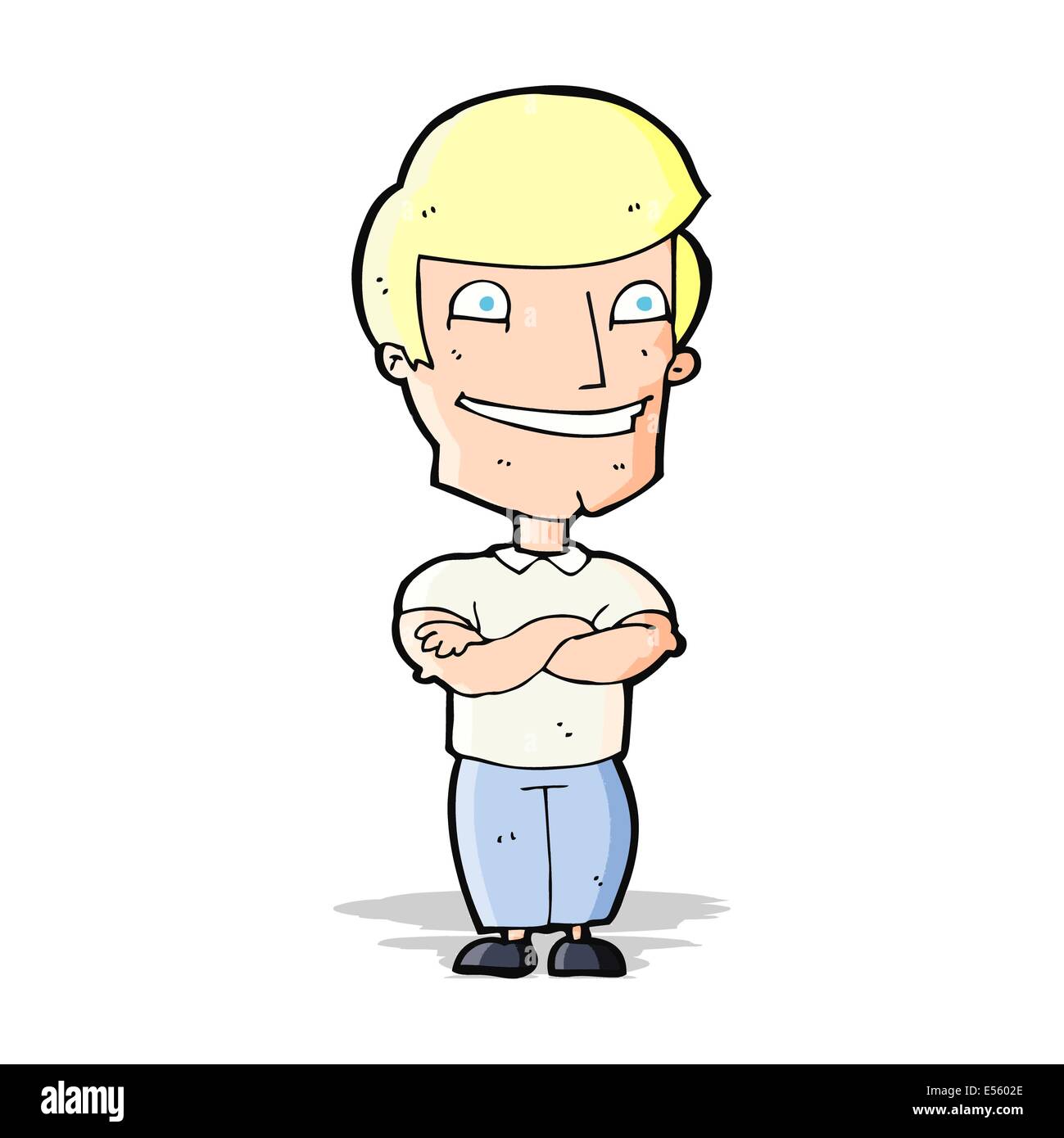 cartoon grinning man Stock Vector Image & Art - Alamy