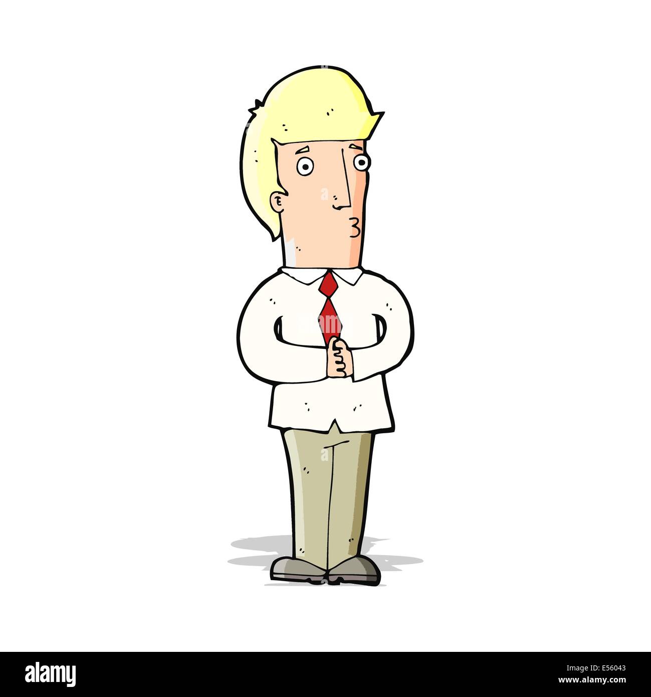 cartoon nervous man Stock Vector Image & Art - Alamy