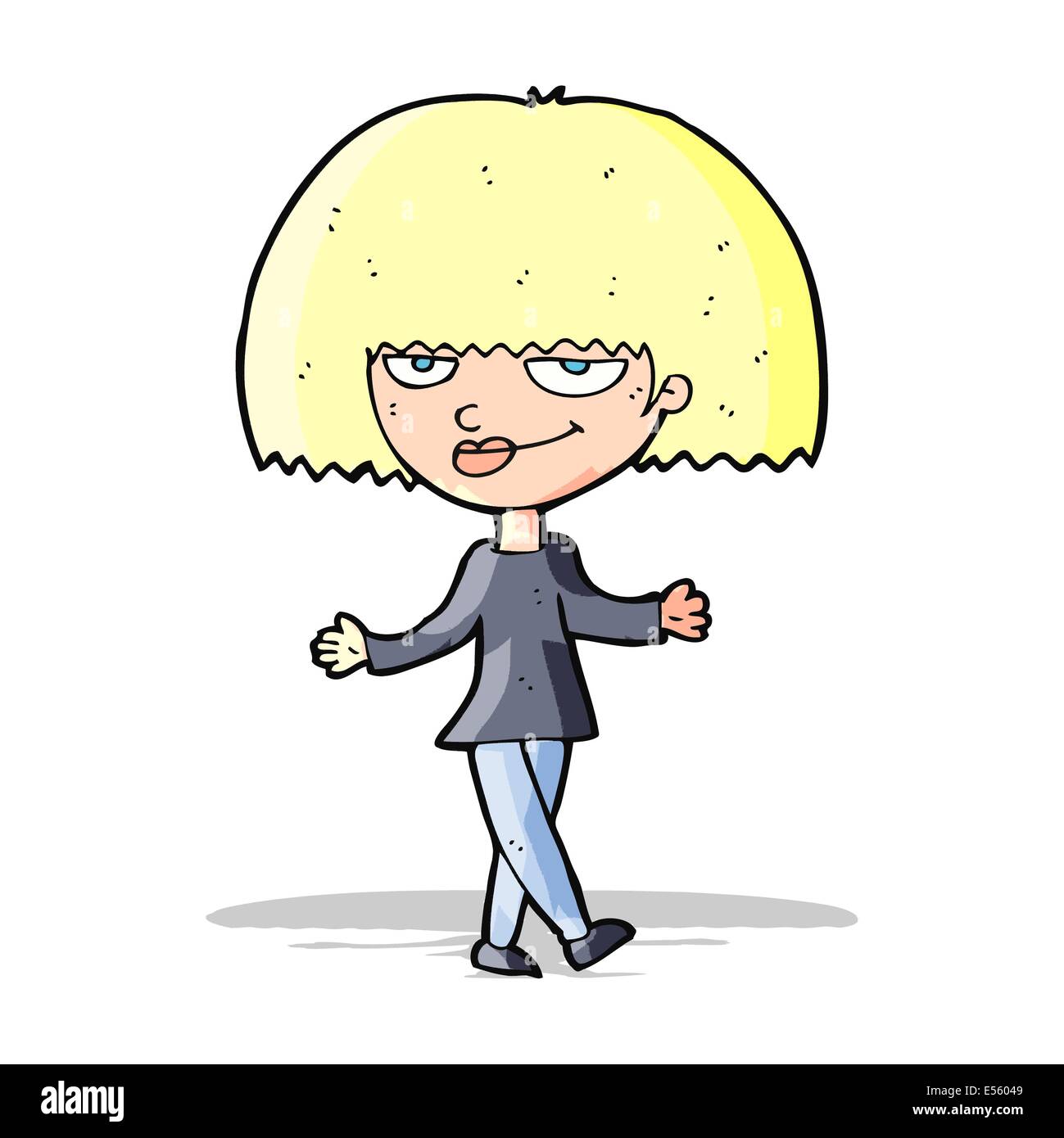 cartoon smug looking woman Stock Vector Image & Art - Alamy