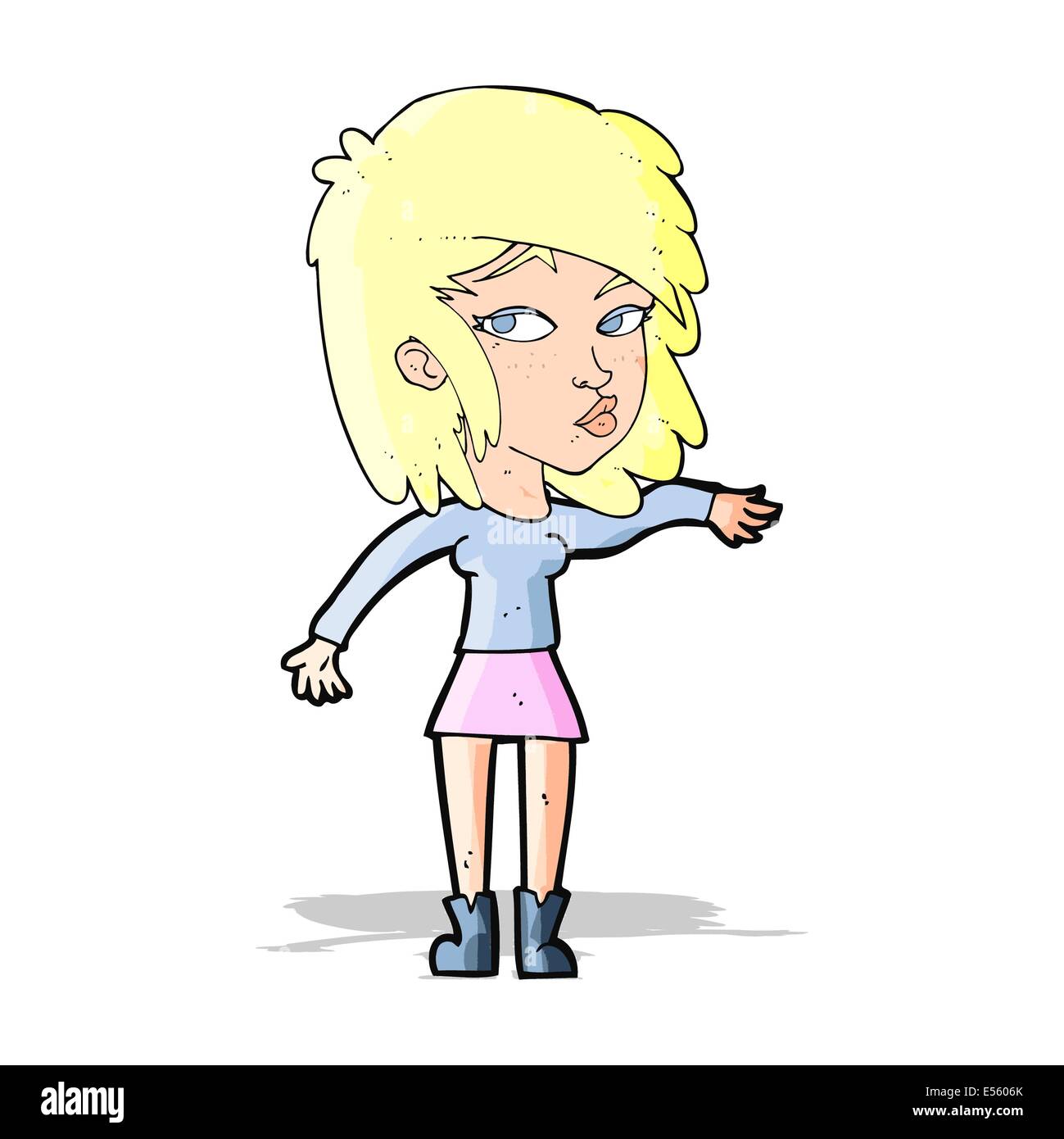 cartoon woman playing it cool Stock Vector Image & Art - Alamy