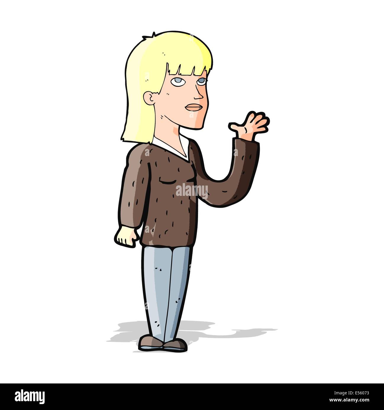 cartoon woman explaining Stock Vector Image & Art - Alamy