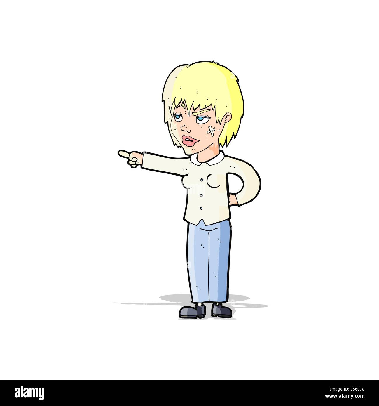 cartoon woman pointing Stock Vector Image & Art - Alamy