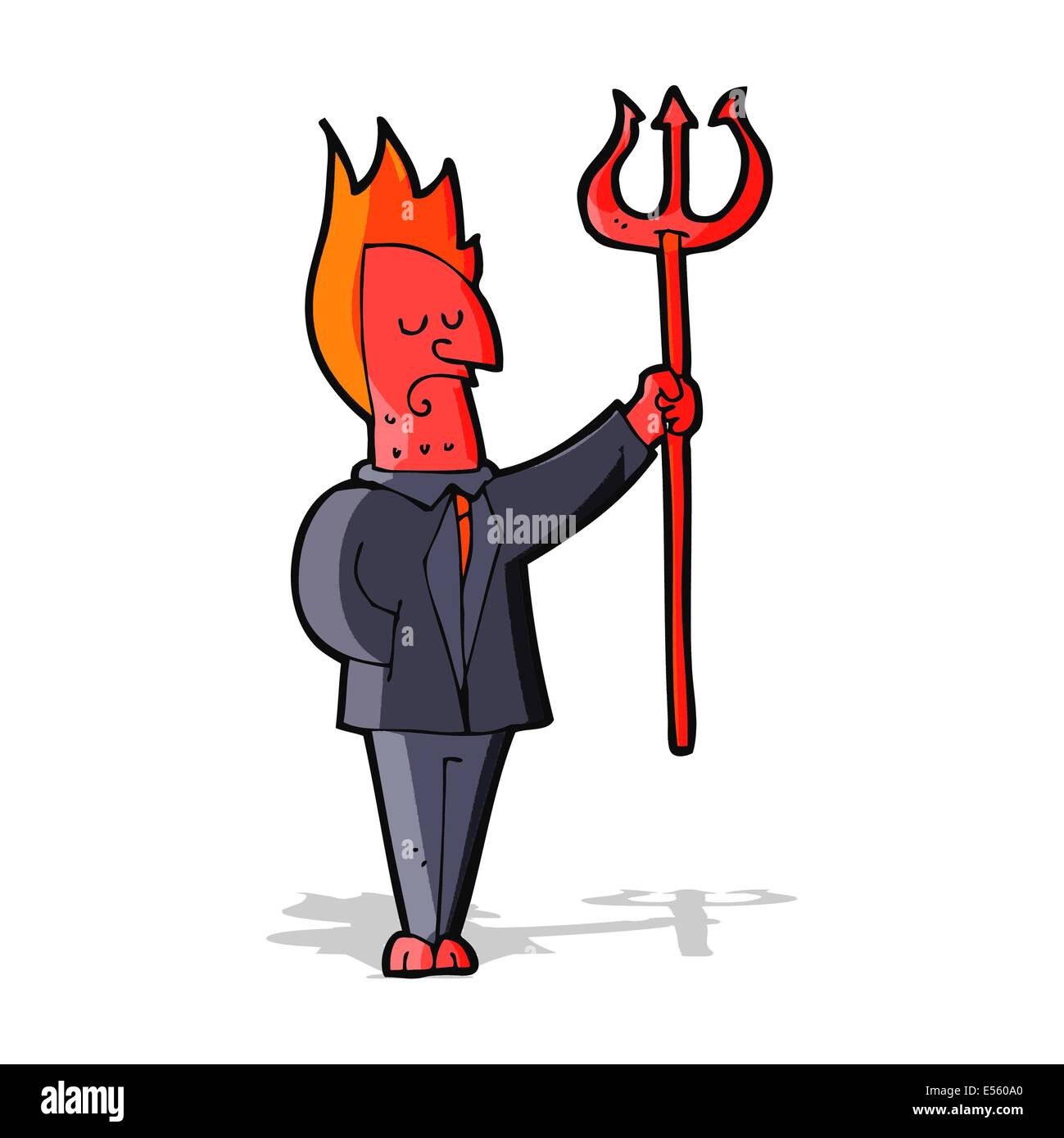 cartoon devil with pitchfork Stock Vector Image & Art - Alamy