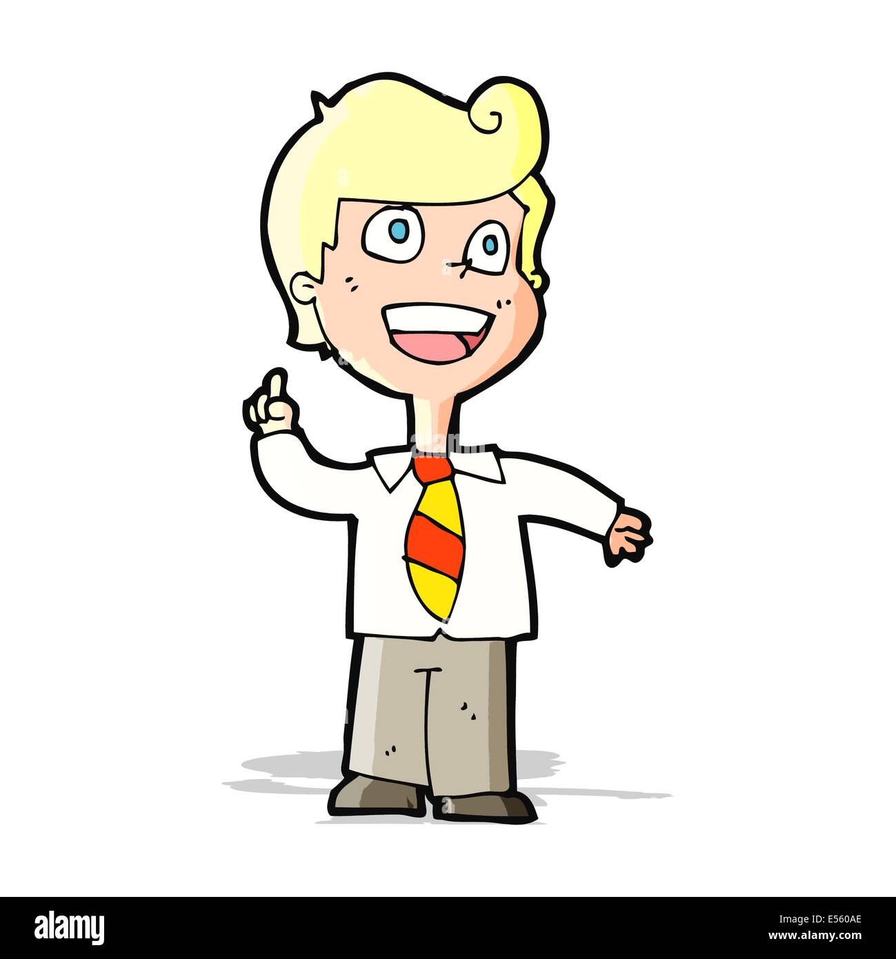cartoon school boy raising hand Stock Vector Image & Art - Alamy