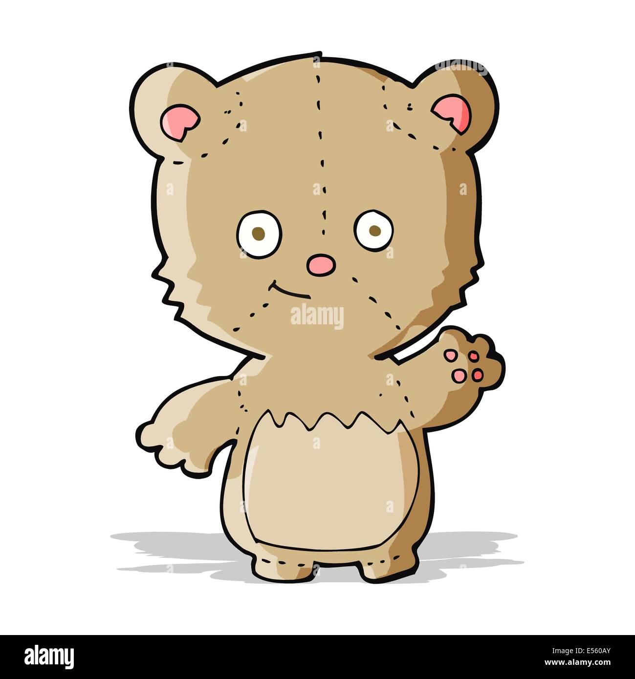 cartoon teddy bear waving Stock Vector Image & Art - Alamy