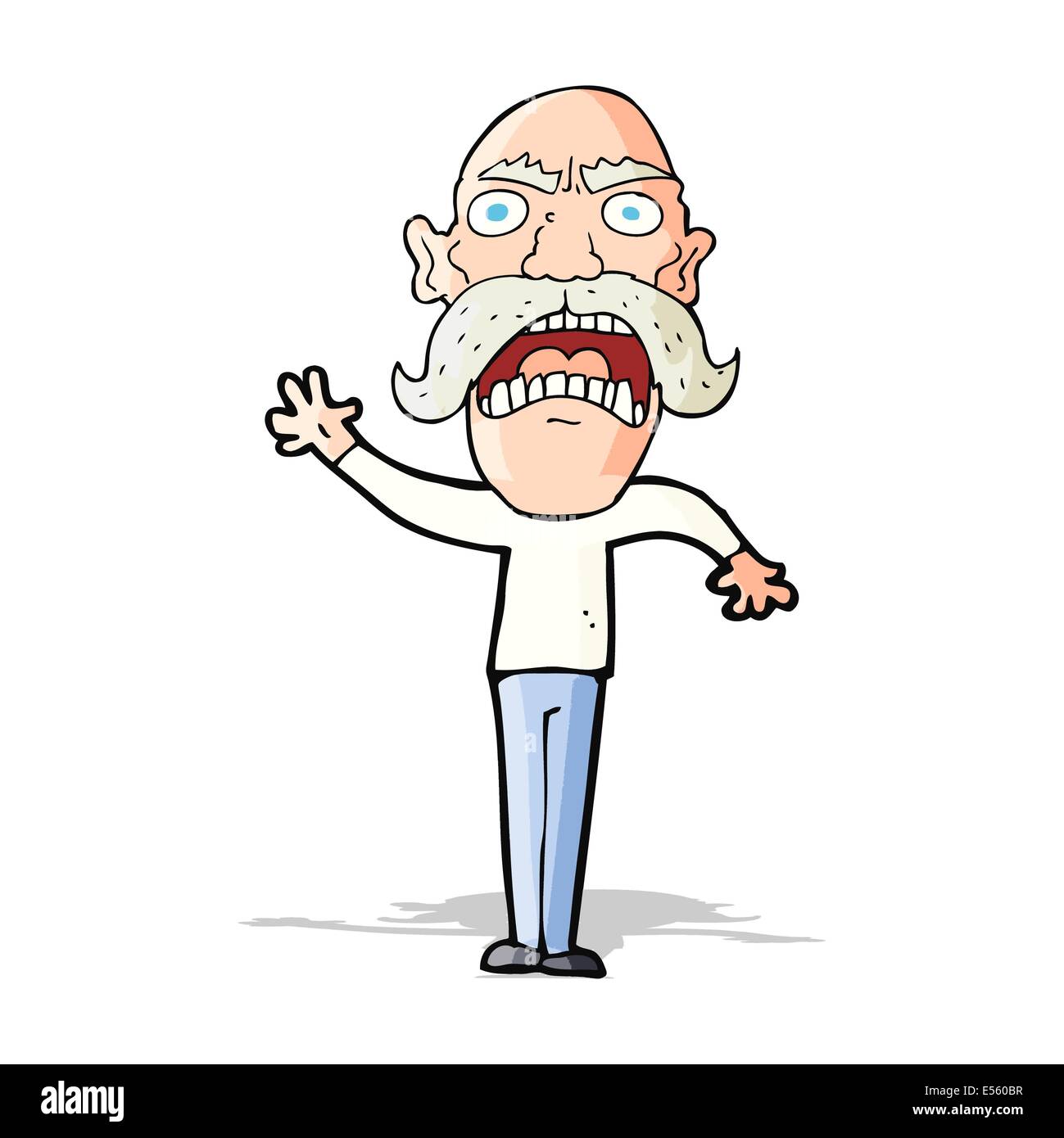 cartoon angry old man Stock Vector Image & Art - Alamy