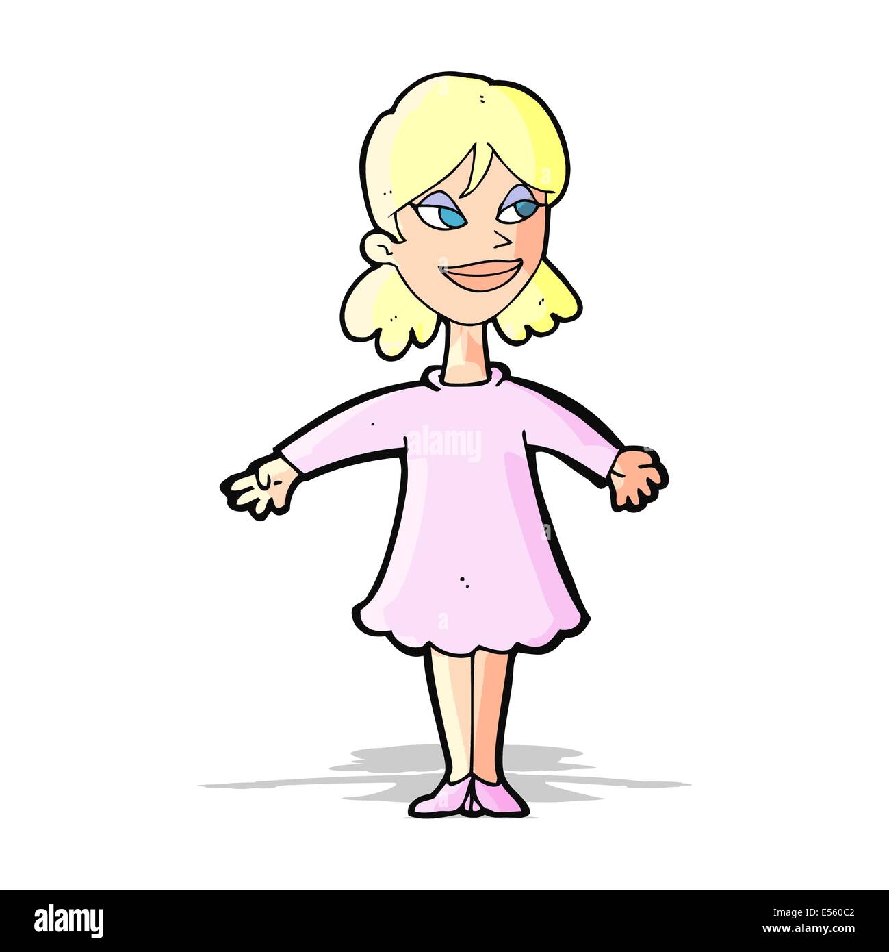 cartoon woman with open arms Stock Vector Image & Art - Alamy