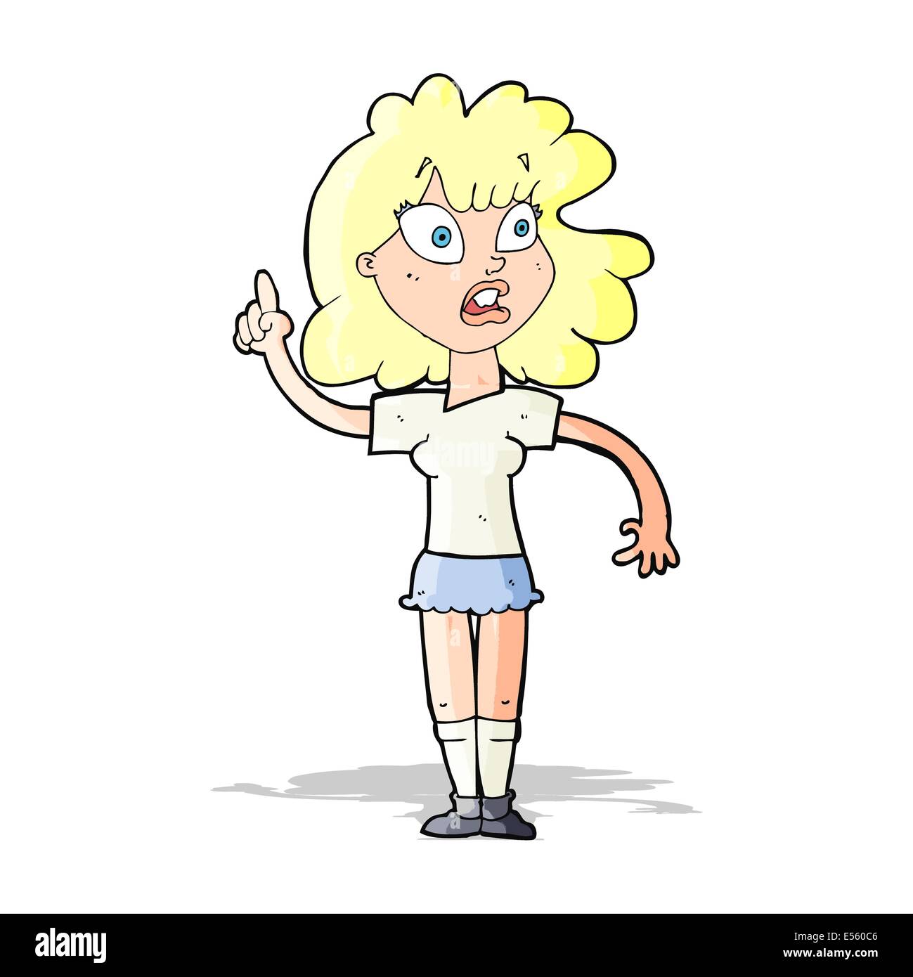 cartoon woman making point Stock Vector Image & Art - Alamy