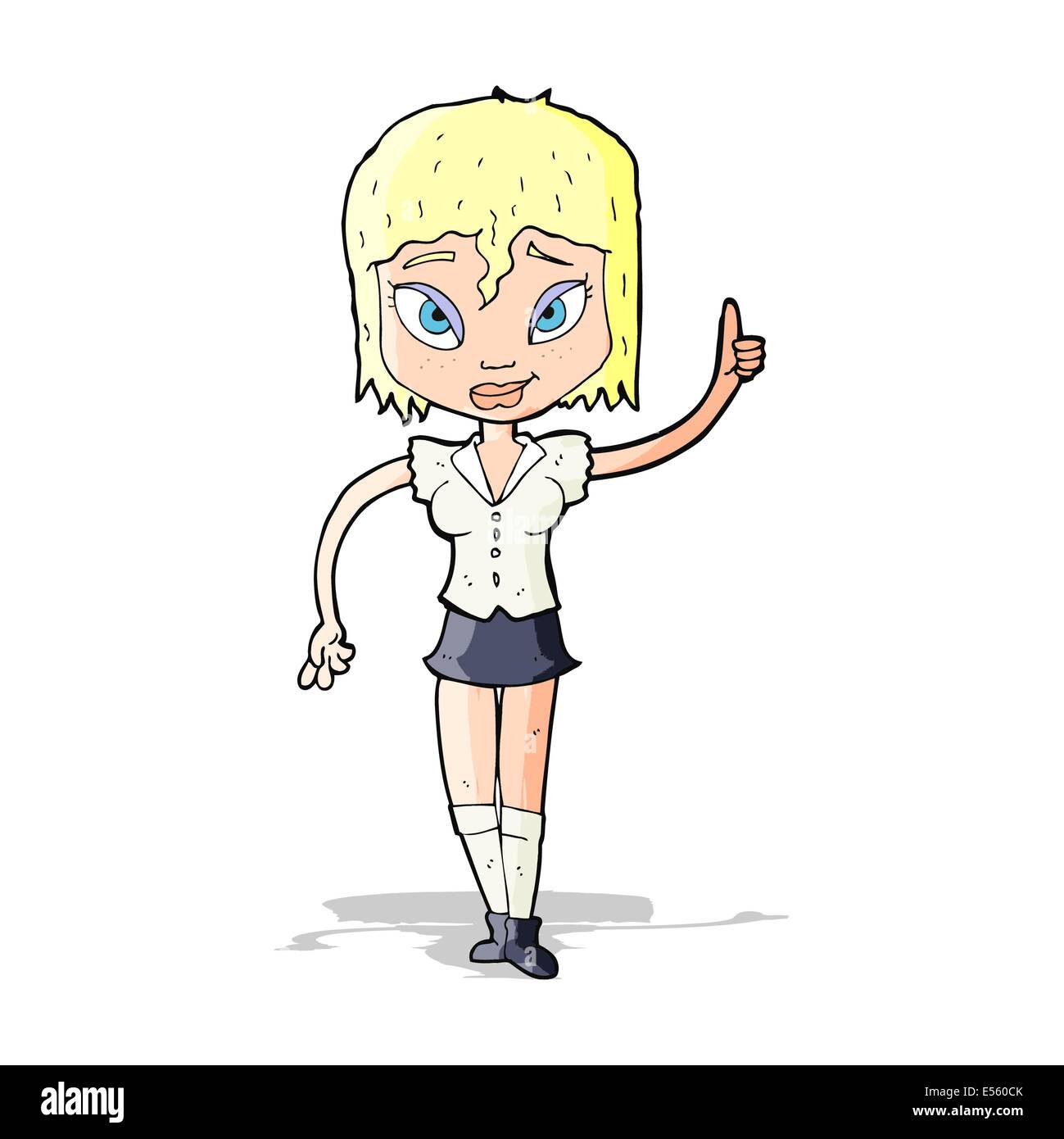 cartoon woman making point Stock Vector Image & Art - Alamy