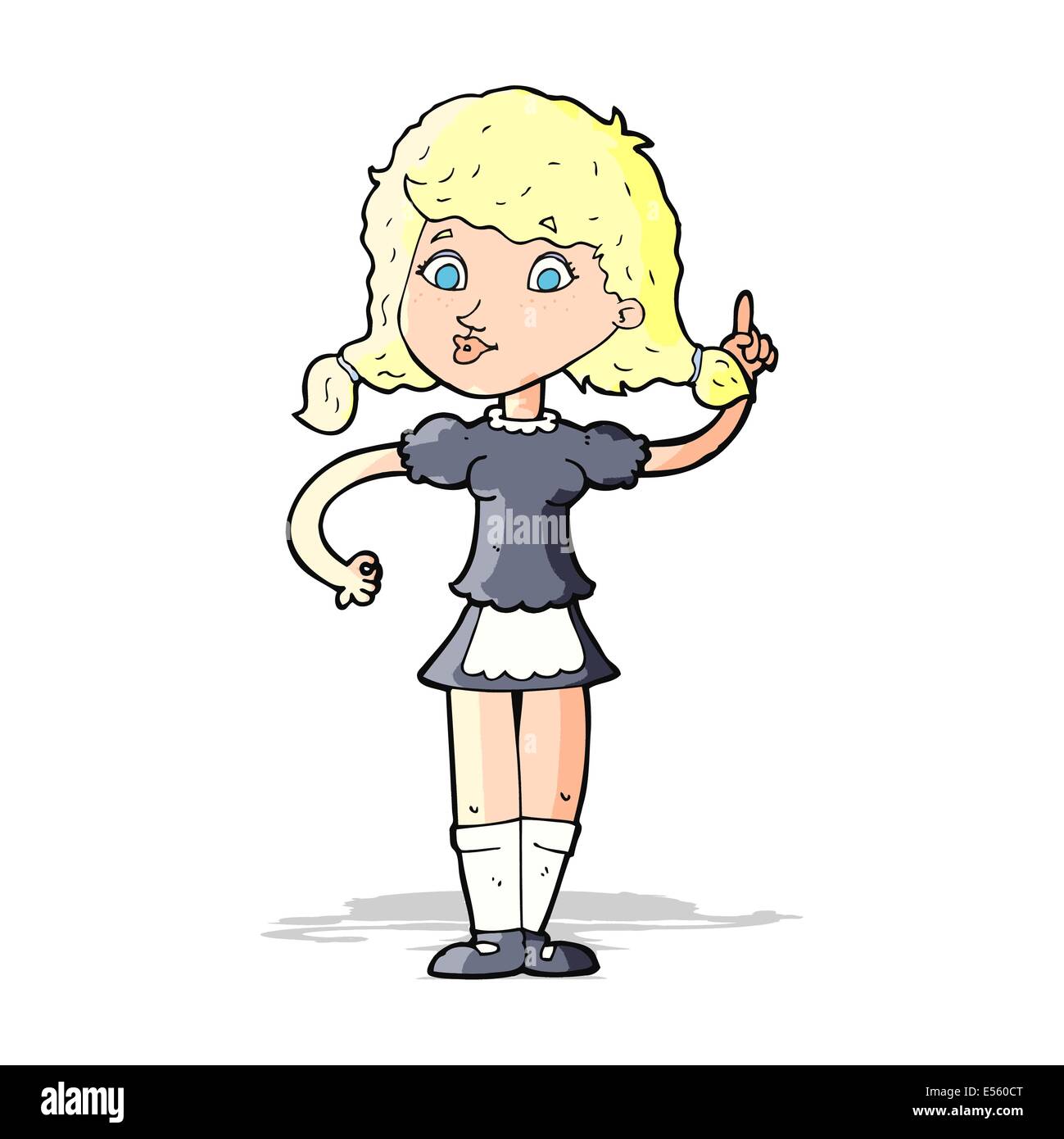 Cartoon pretty girl asking question Cut Out Stock Images & Pictures - Alamy