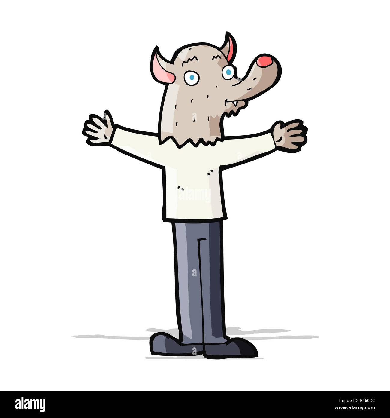 cartoon friendly werewolf Stock Vector Image & Art - Alamy