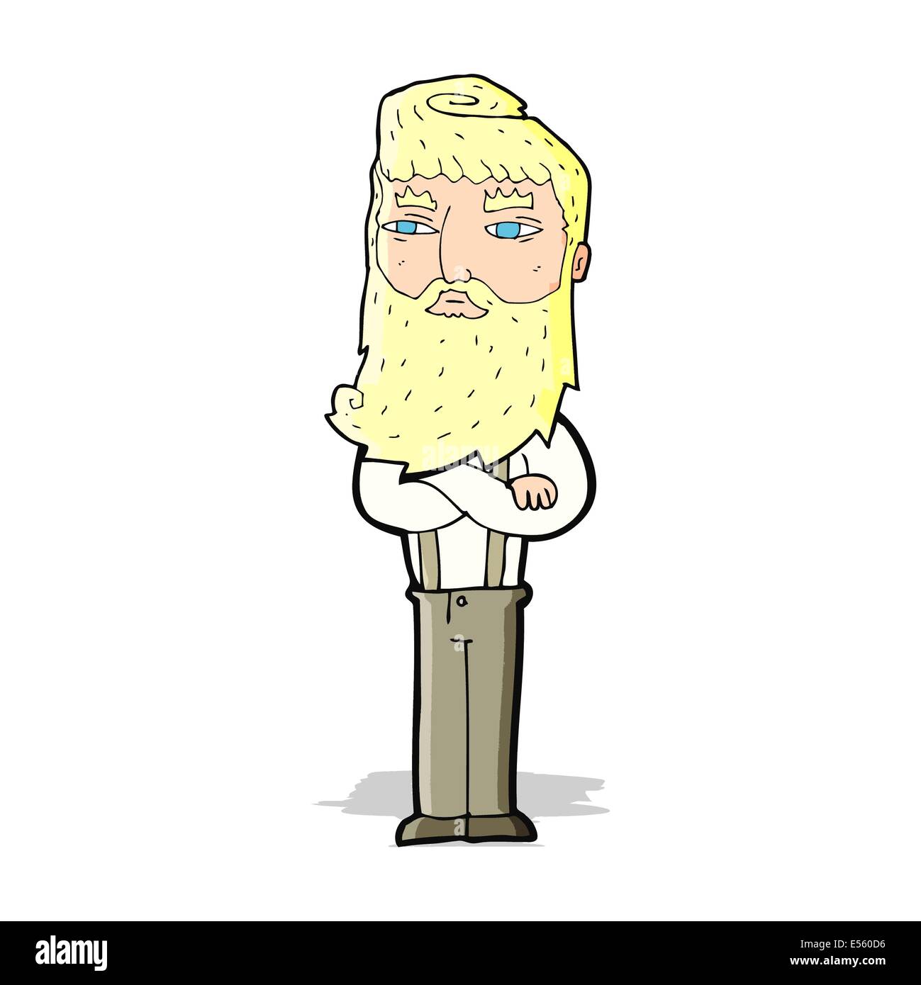 cartoon serious man with beard Stock Vector Image & Art - Alamy