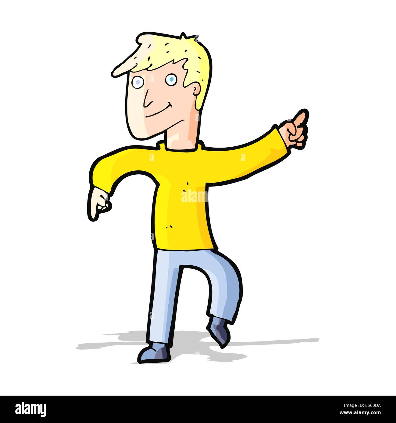 cartoon happy man pointing Stock Vector Image & Art - Alamy