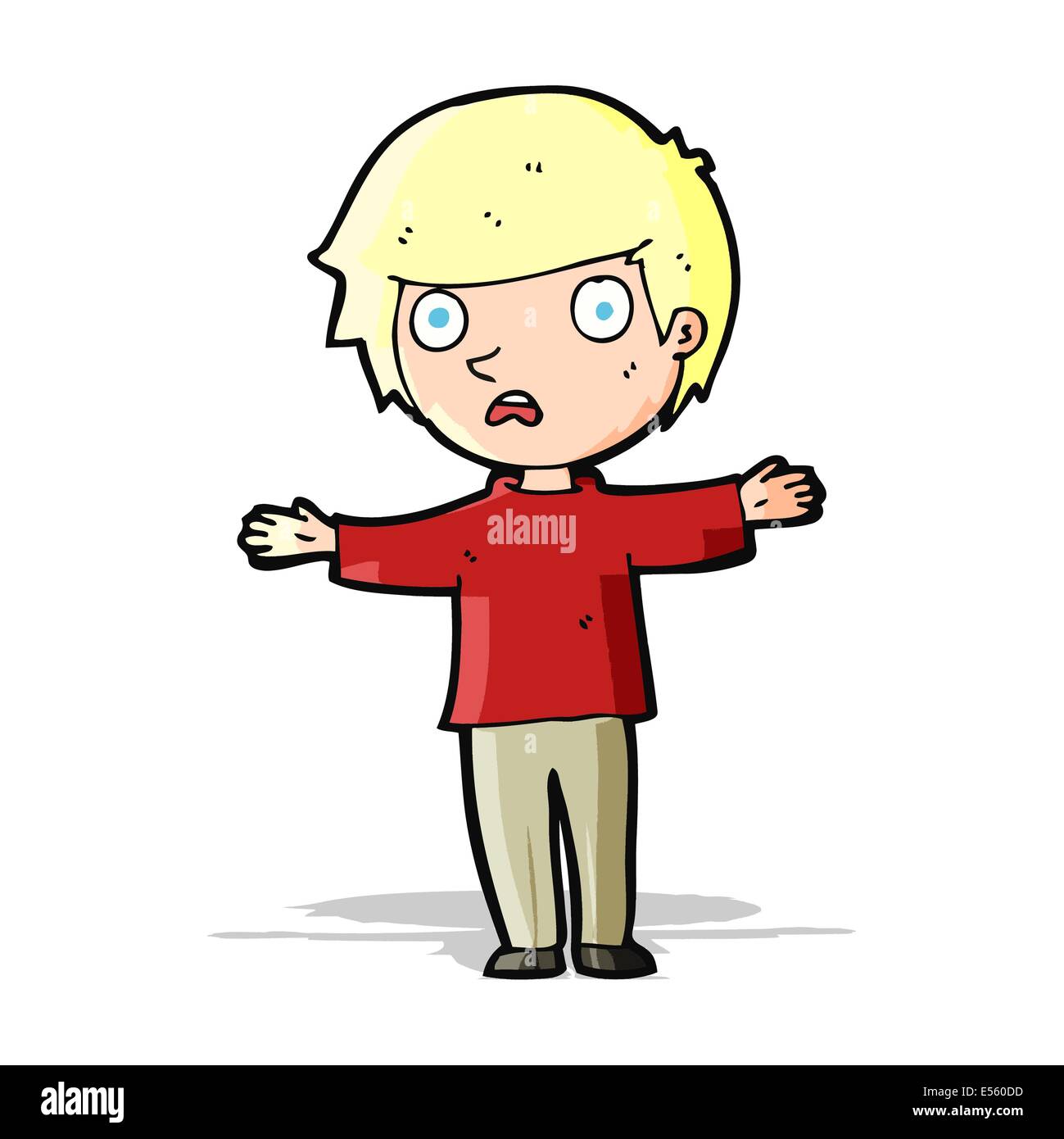 cartoon worried boy Stock Vector Image & Art - Alamy